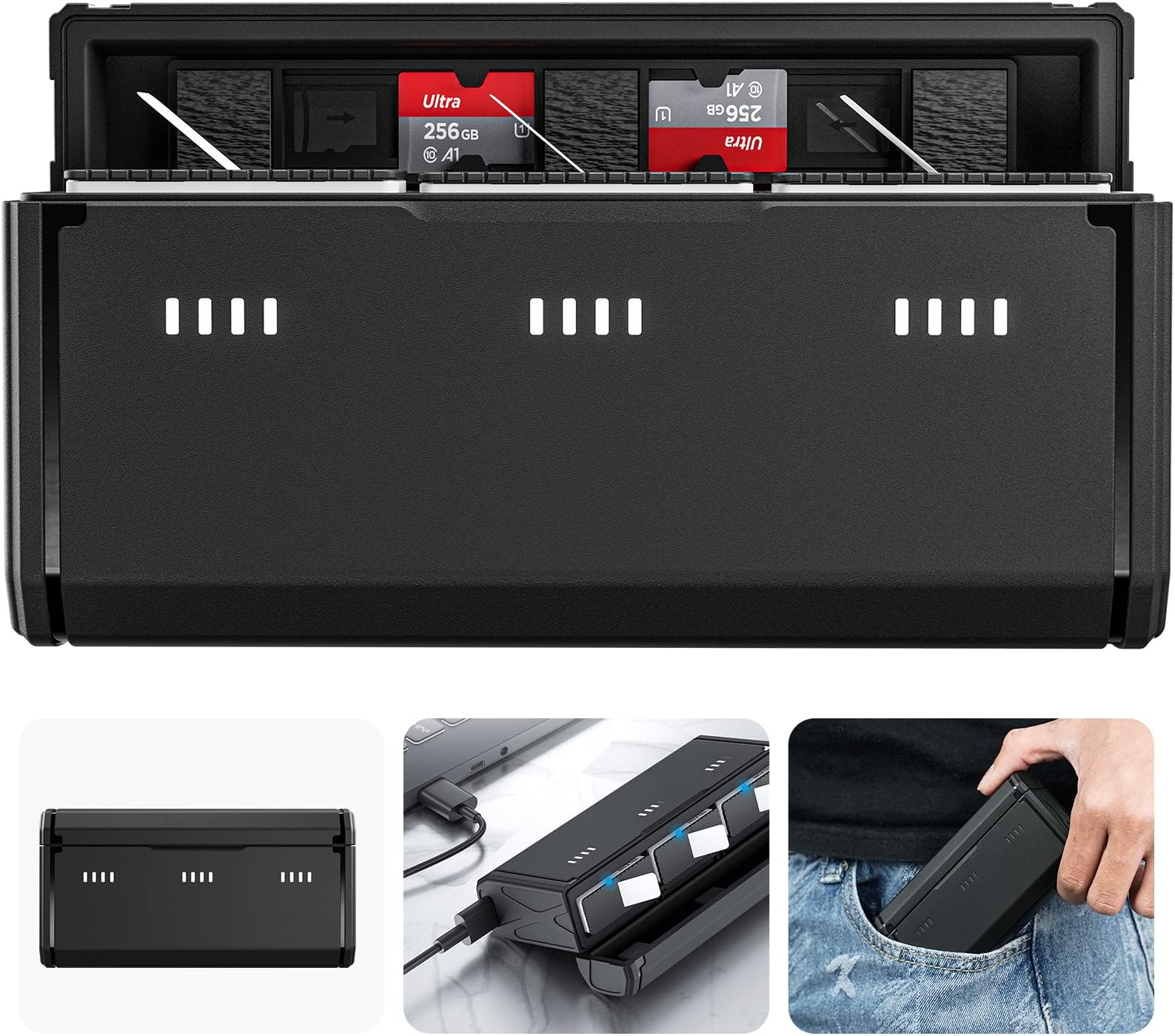 Amazon.com: TELESIN Battery Charger Pocket Size with Smart Power ...