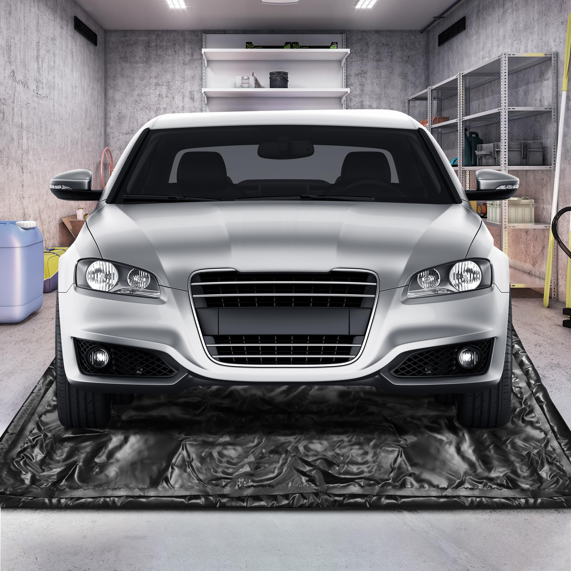 Garage Floor Mat, 8.5 * 20ft Garage Flooring Rug for SUV Car,Waterproof ...