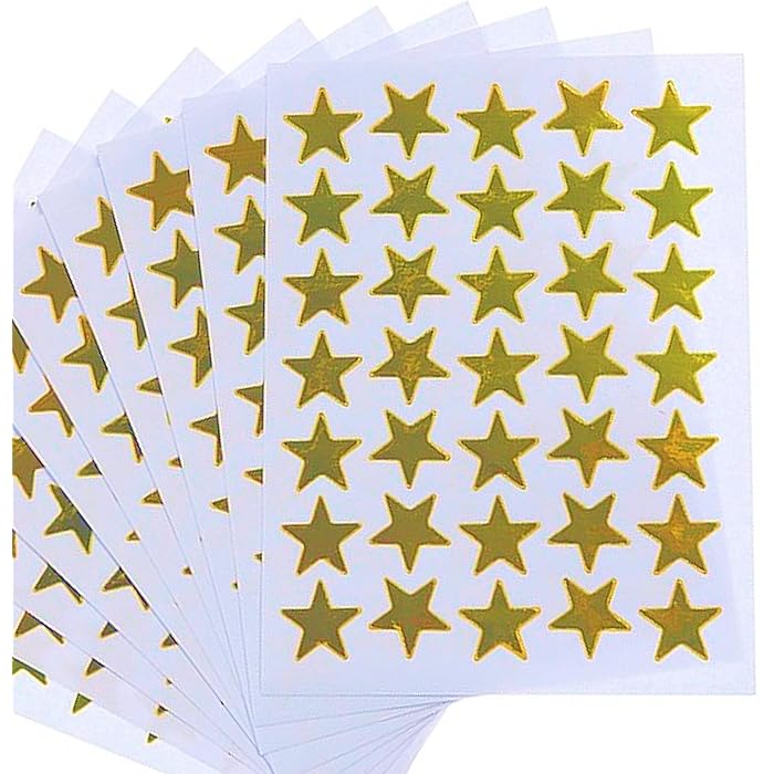 Buy Kids B Crafty 1000 Gold Star Stickers, 15mm, Self Adhesive Stars ...