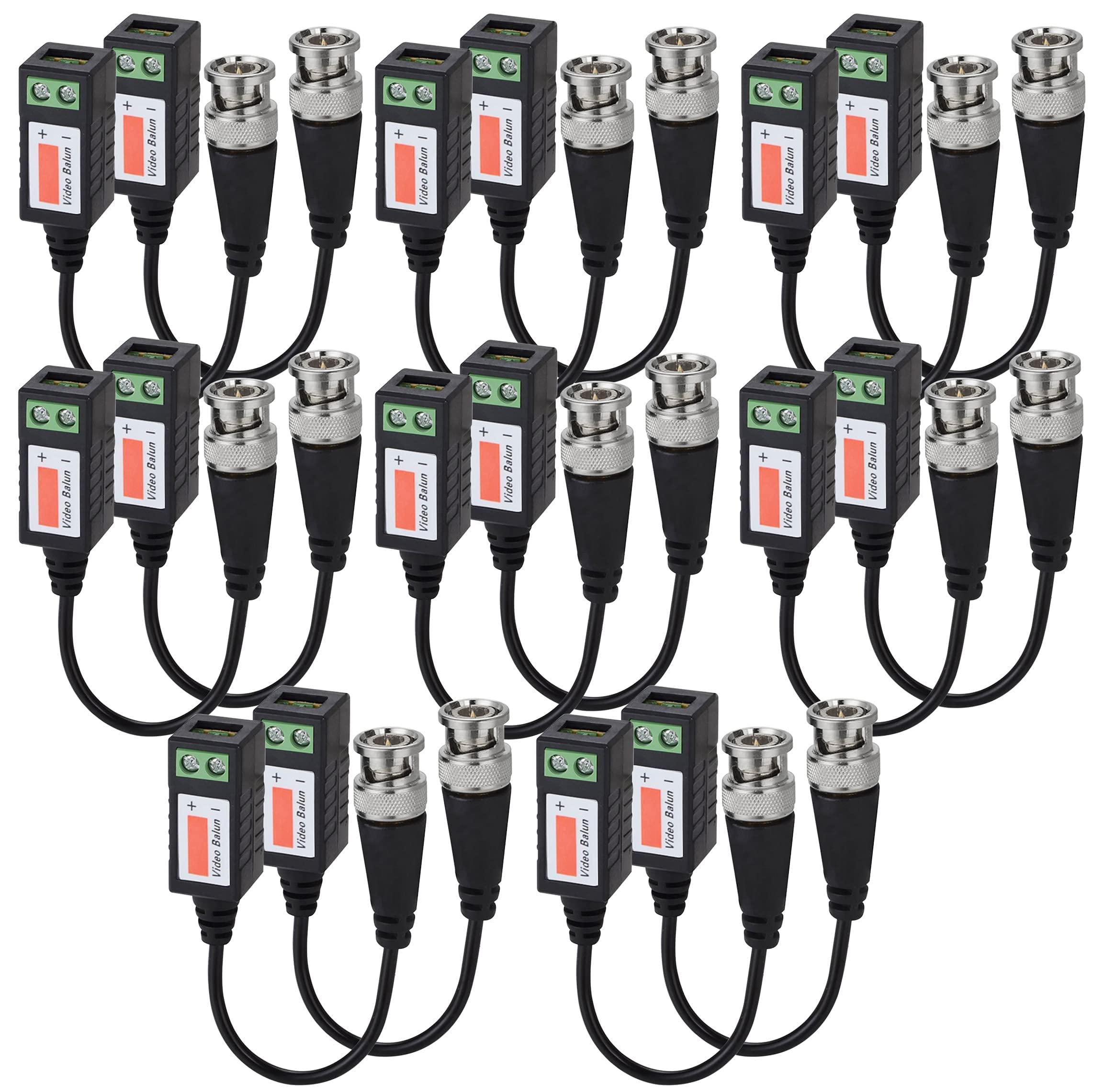 Buy Passive Video Balun Connectors 8 Pairs Cat5 HD Mini CCTV BNC Video ...