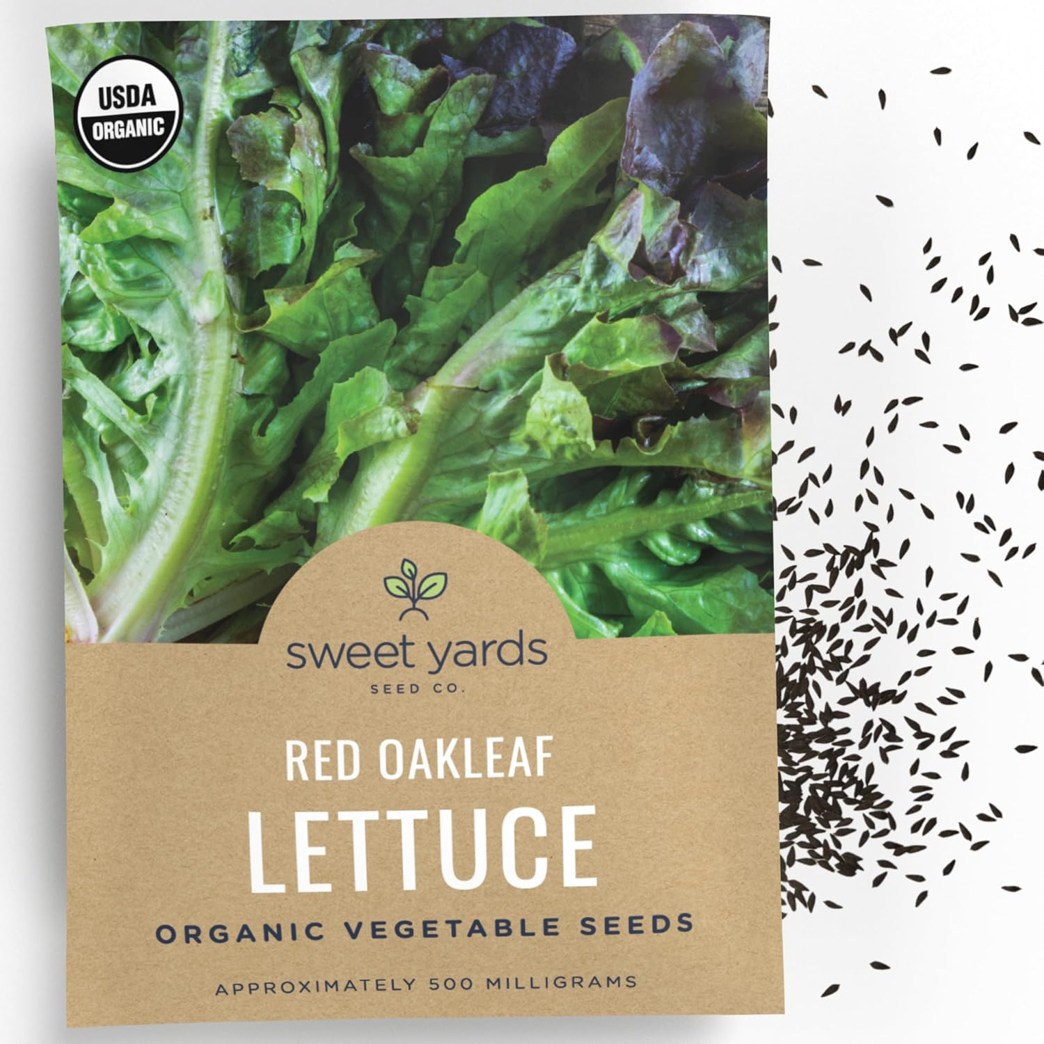 Amazon.com : Organic Lettuce Seeds ‘Red Oakleaf’ – Seed Packet of Over ...