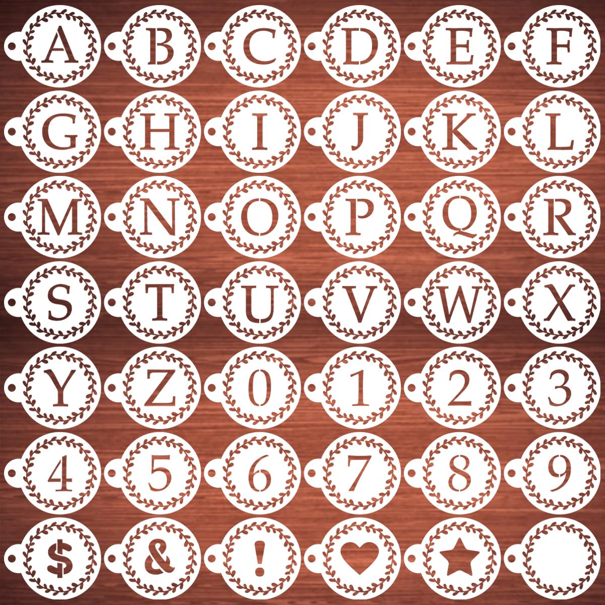Amazon.com: Letter Stencils for Coffee Cookie Decorating - 42 Pack ...
