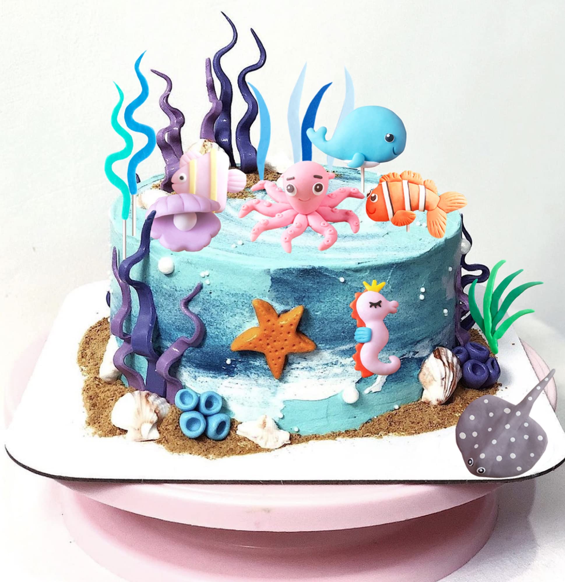 Underwater Themed Cakes Pastel Mermaid Underwater Themed Birthday Cake