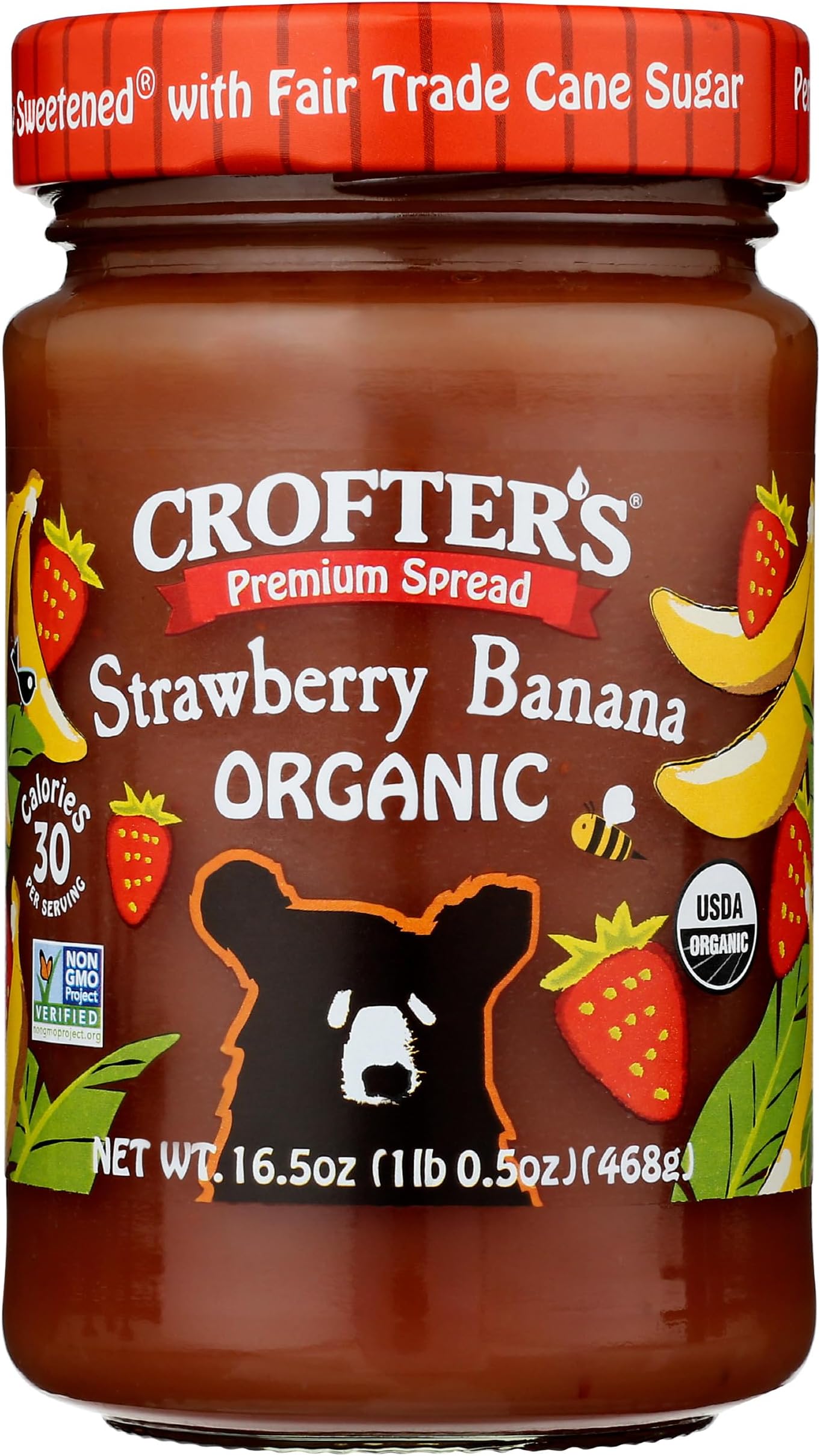 Amazon.com: Crofters Organic Strawberry Premium Spread, 16.5 oz ...