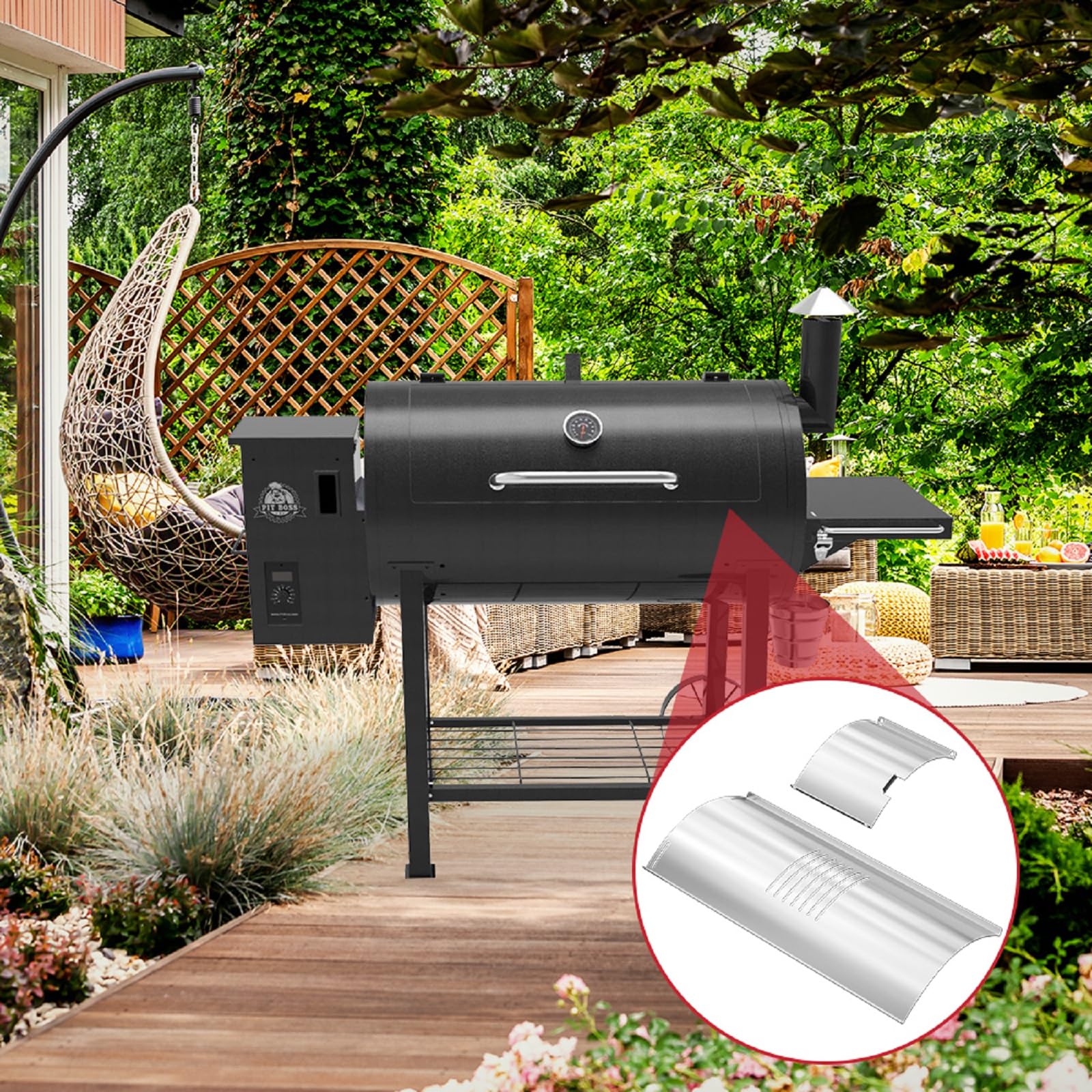 Snapklik.com : Flame Broiler Kit For Pit Boss 1000 Series Pellet Grills ...