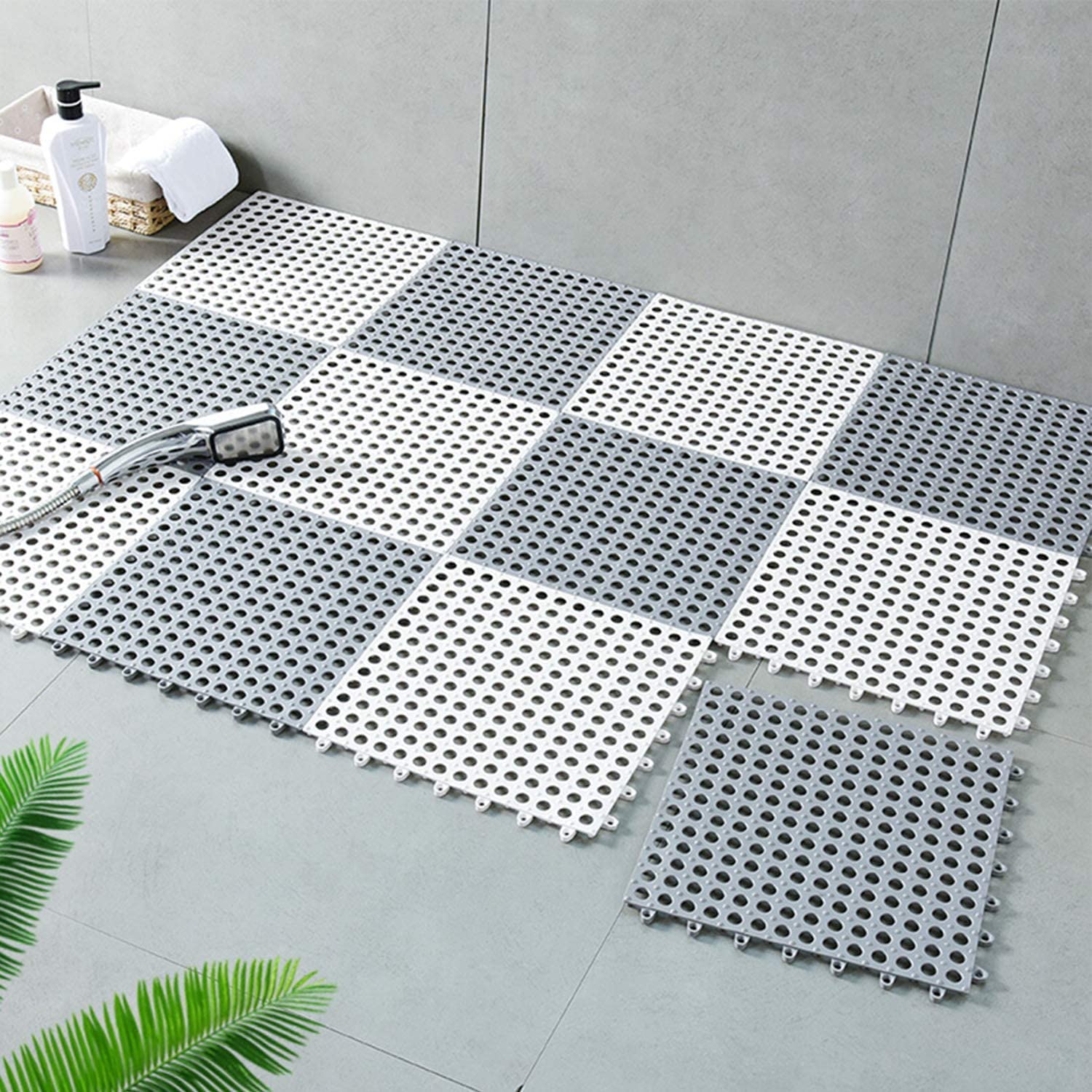 Buy REDMART Interlocking Floor Tiles with Drain Holes Soft PVC Non Slip ...