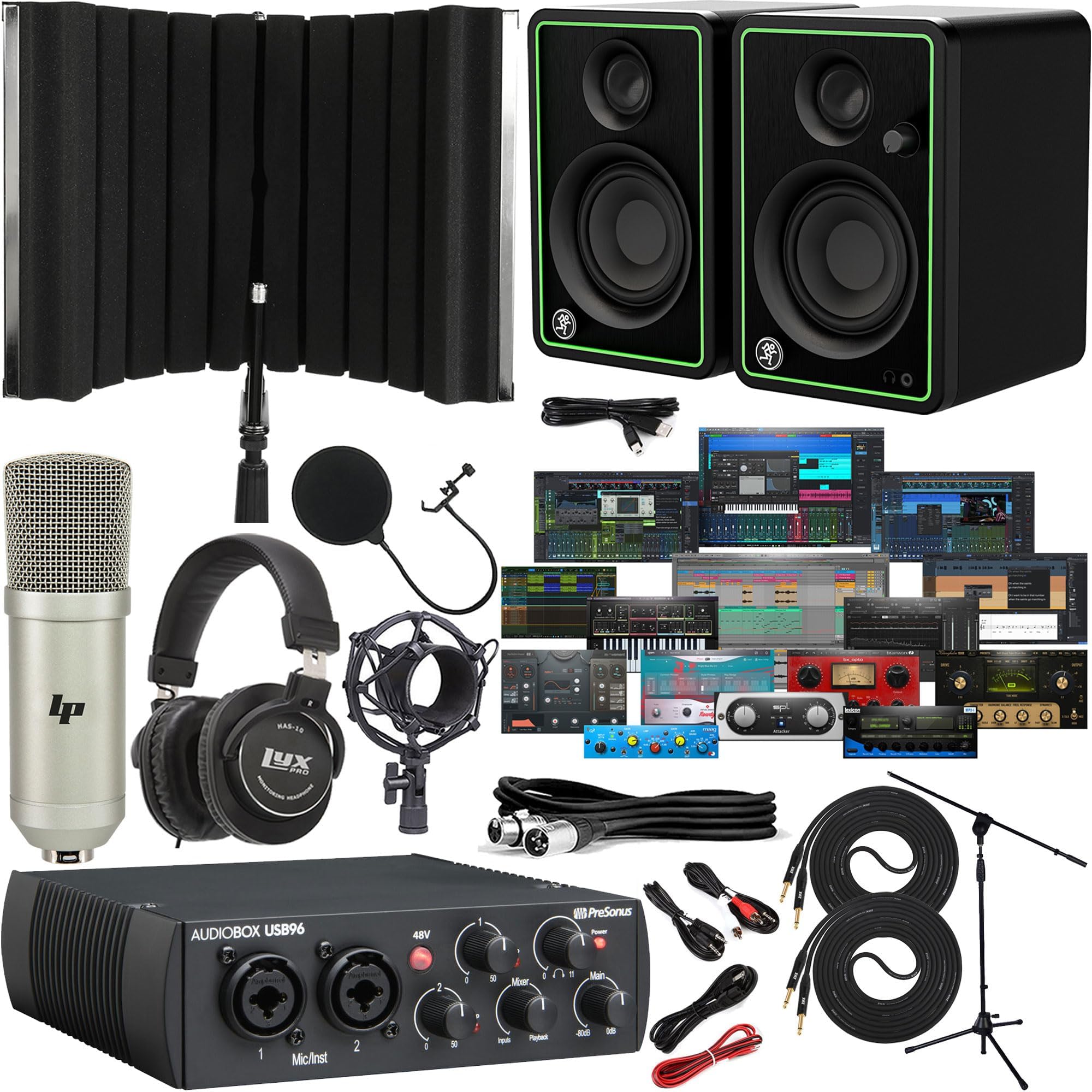 Amazon.com: Presonus AudioBox 96 USB Audio/MIDI Interface with CR3-X ...