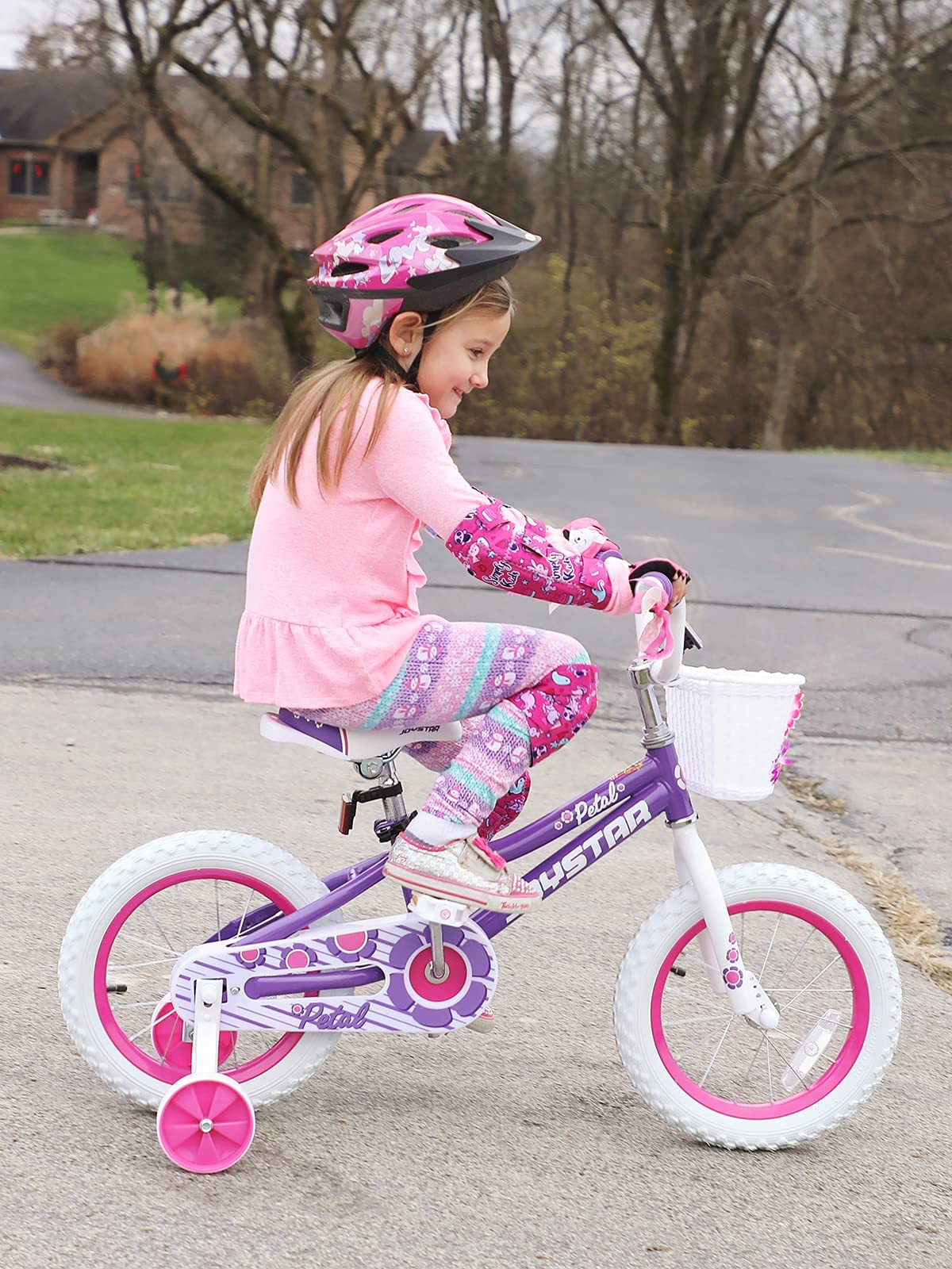 JOYSTAR 14 inch Girls Bike for 3 4 5 Years Kids and Toddler Girl Bike ...