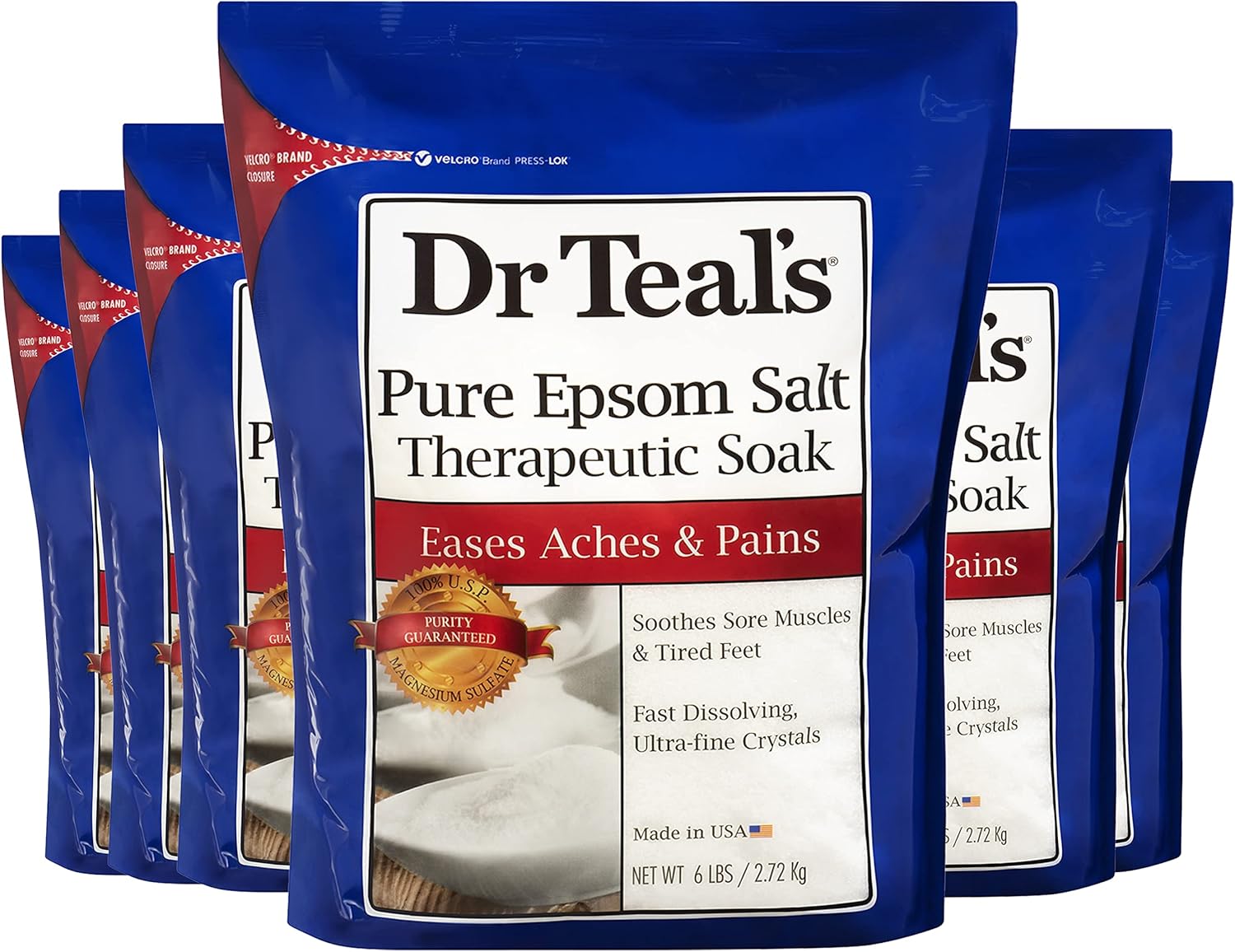 Amazon.com : Dr Teal's Unscented Epsom Salt Bulk Magnesium Sulfate USP, 6 lbs (Pack of 6) 36 lbs ...