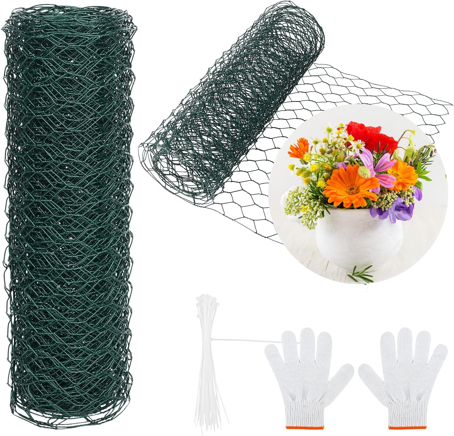 Amazon.com : Aboofx Green Chicken Wire Netting, 118 x 15.7 in Chicken ...