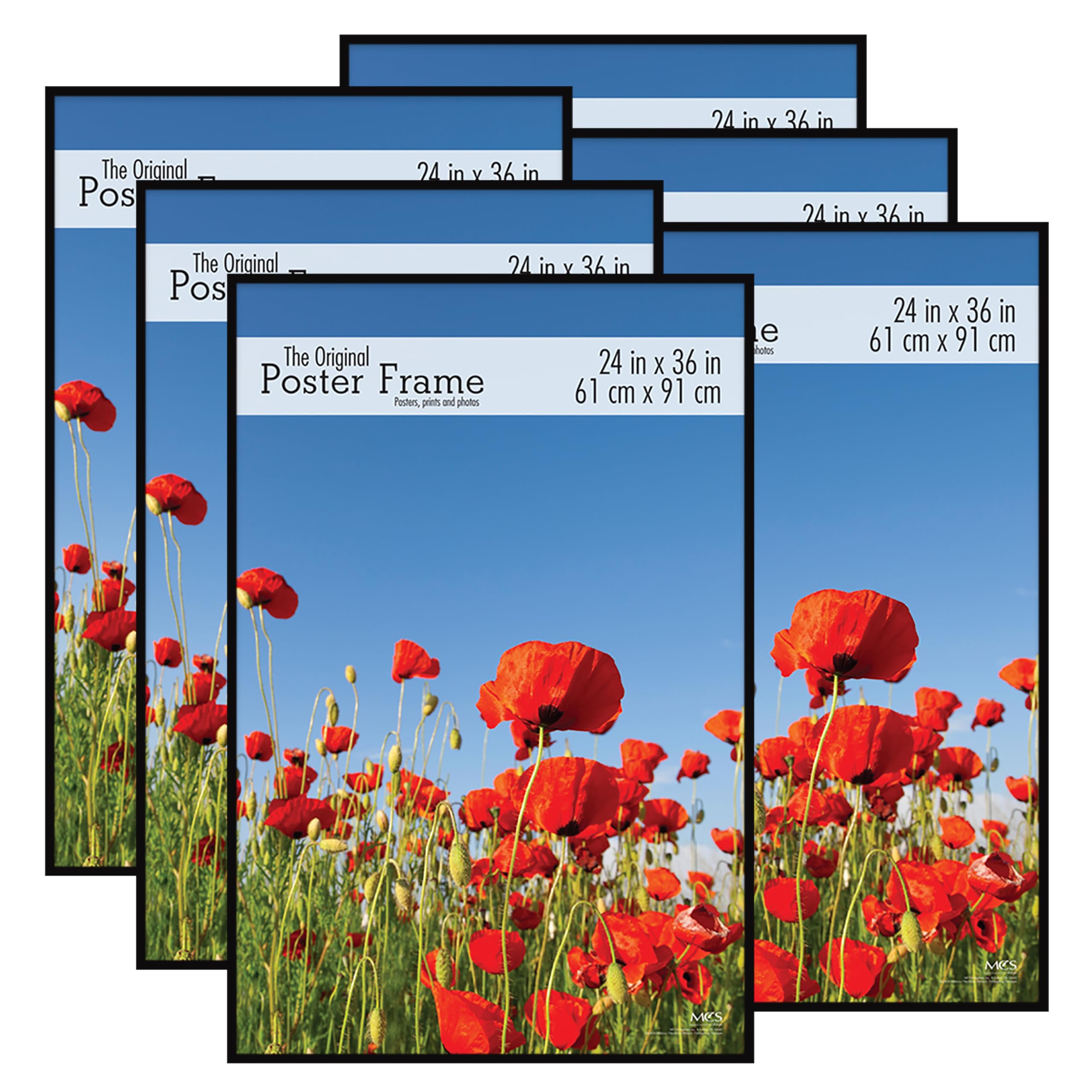 Amazon.com - MCS Original Poster Frame 24x36 Black Lightweight Vertical ...