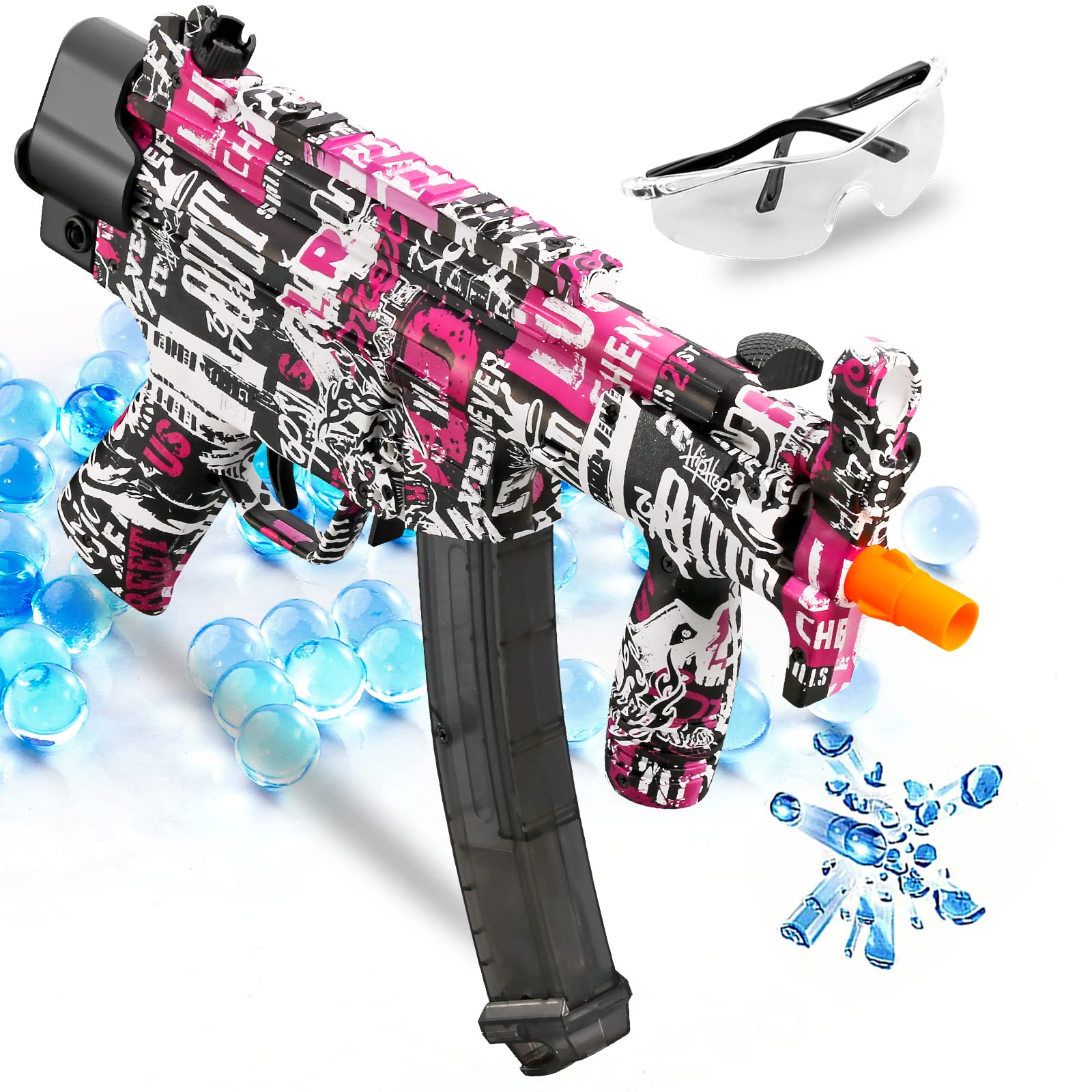 Buy Splatter Ball Gun Splat r Gel Water Beads Electric mp5k Full auto ...