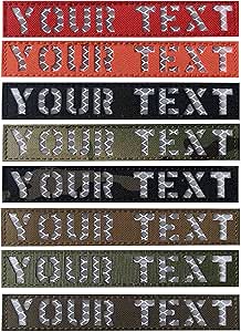 Amazon.com: Custom Reflective Name Tape Customizable Text Personalized Patch with Hook Loop Fastener