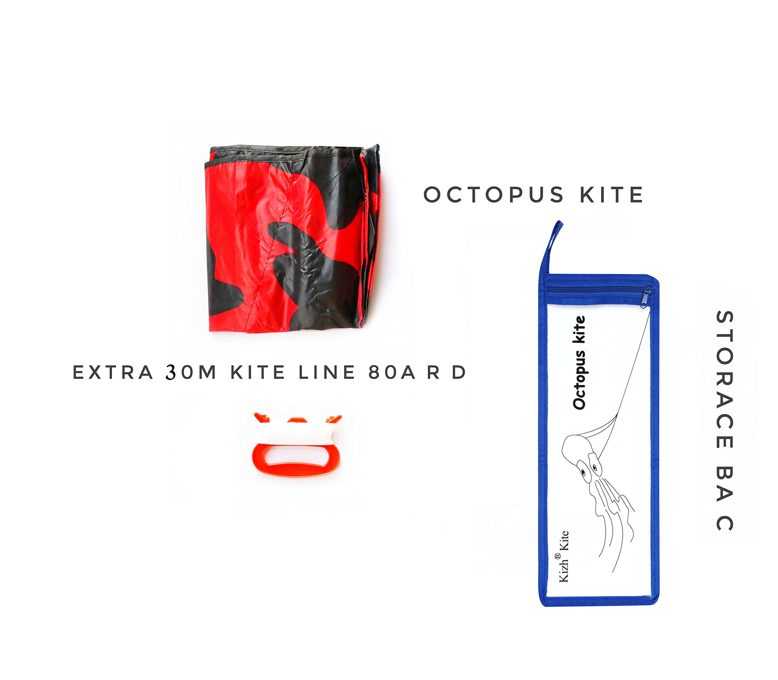Snapklik.com : Kizh Kite Octopus Large Frameless Soft Parafoil Kites ...