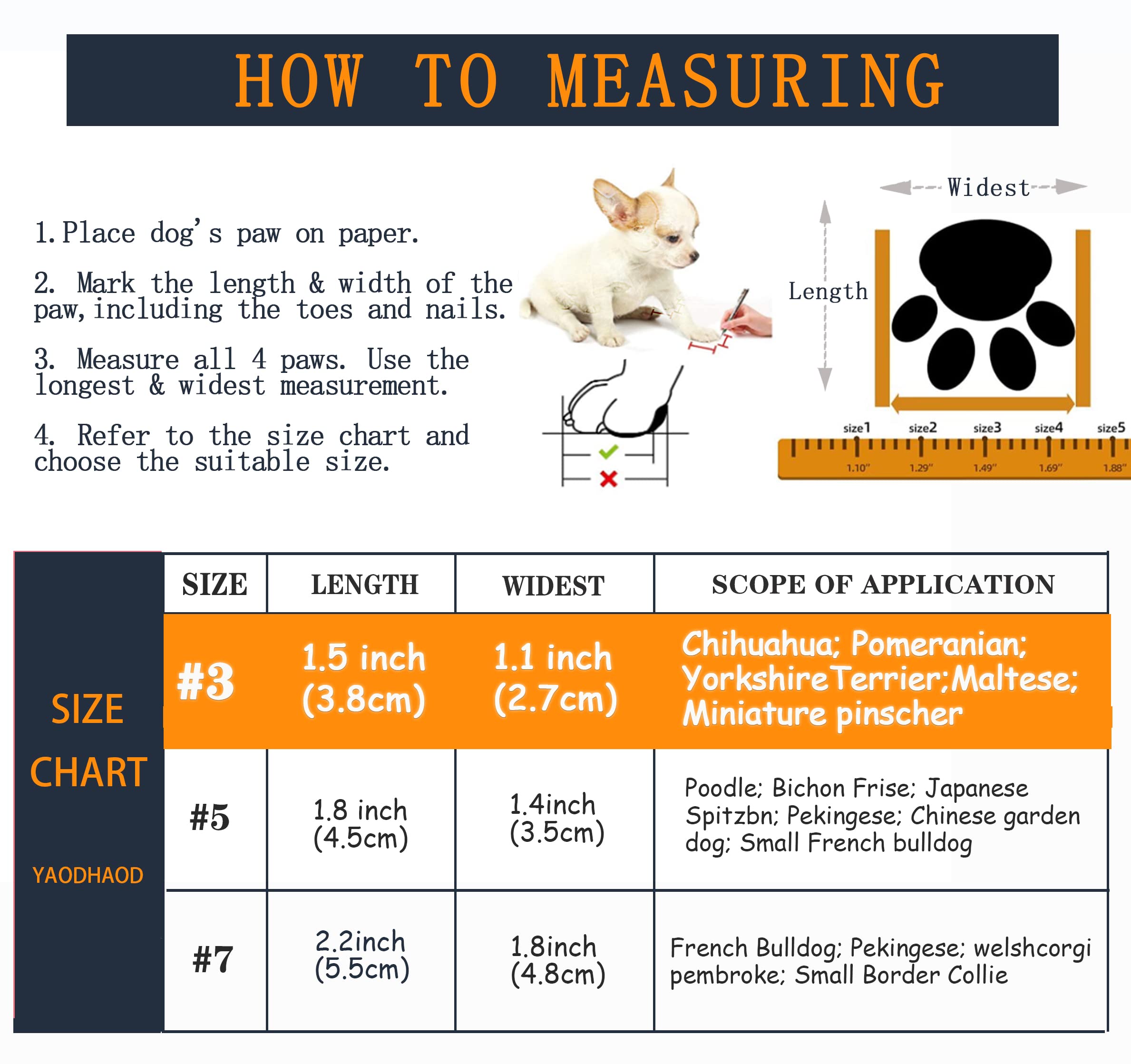 Dog Paw Size Chart Dog Shoes Boots Paw Protection From Rain Kasut