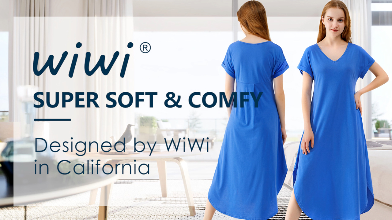 Watch WiWi Soft Nightgowns for Women Long Sleepwear Short on Amazon Live