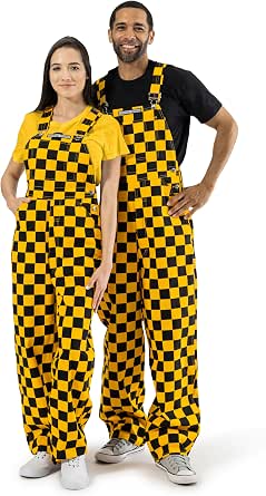 Amazon.com: Game Bibs Black & Yellow Checkered Adult Game Day Bib ...