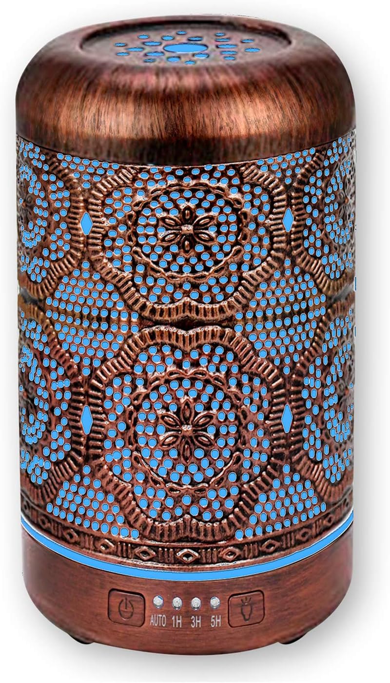 Essential Oil Diffuser, Upgraded Metal Diffusers for Essential Oils ...