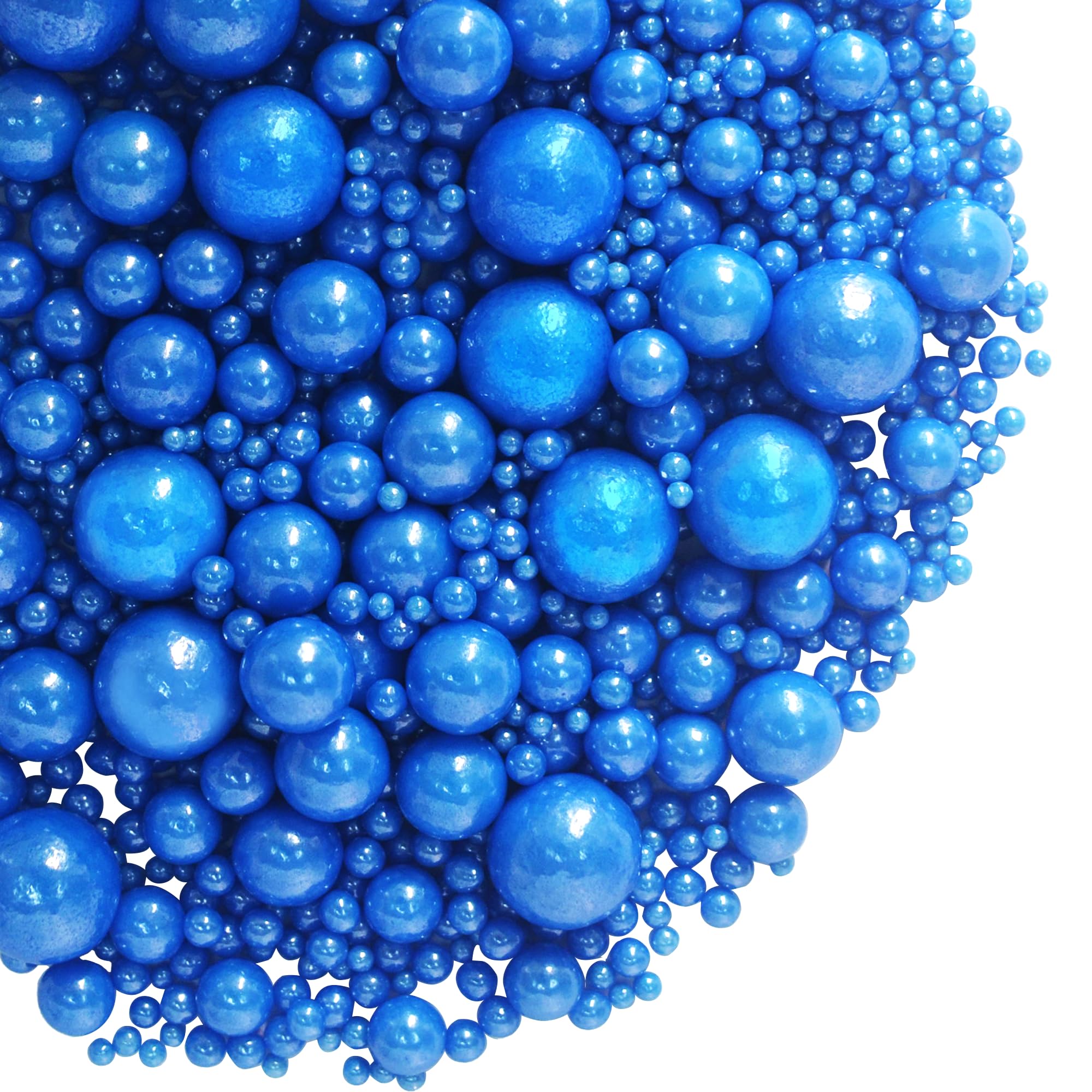 Amazon.com: Blue Sprinkles Edible Pearls for Cake Decorating Royal Navy ...