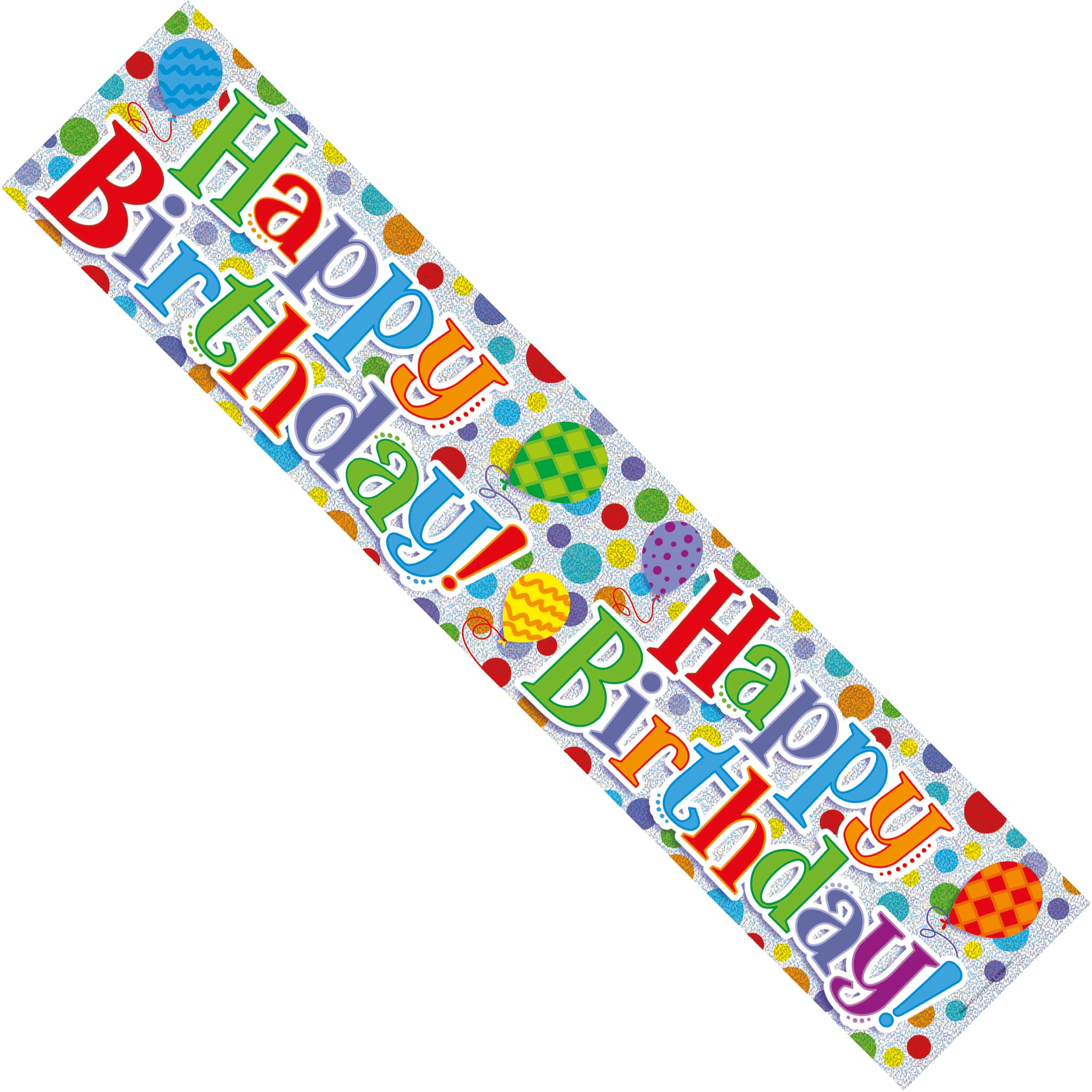 Happy Birthday Party Banner Giant Extra Wide Decoration Multicolour ...