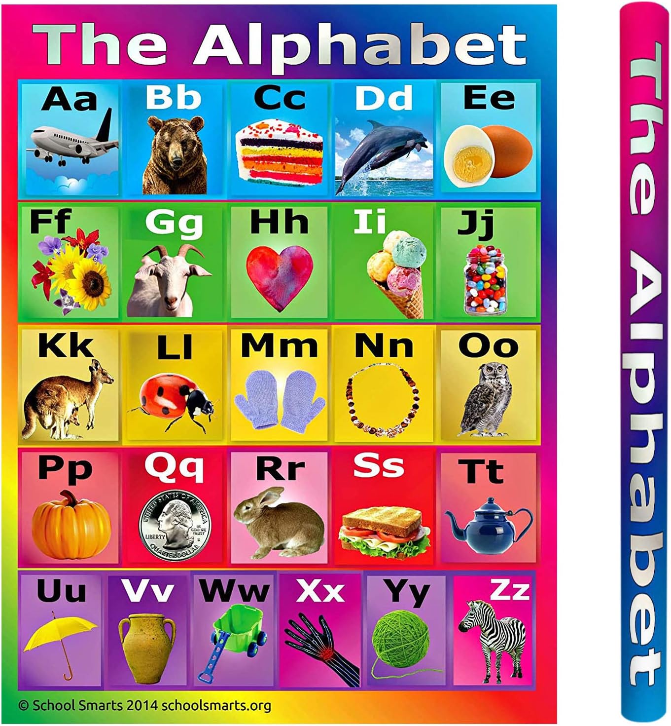 Amazon.com : School Smarts Alphabet Poster Chart for Classroom Wall or ...