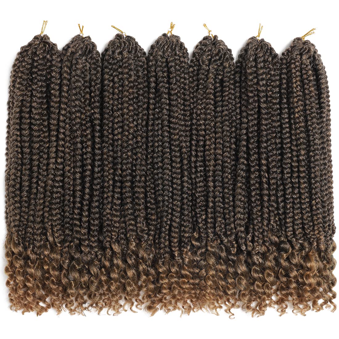Buy 7 Packs 14 Inch Crochet Box Braids Curly Ends Crochet Braids Box ...