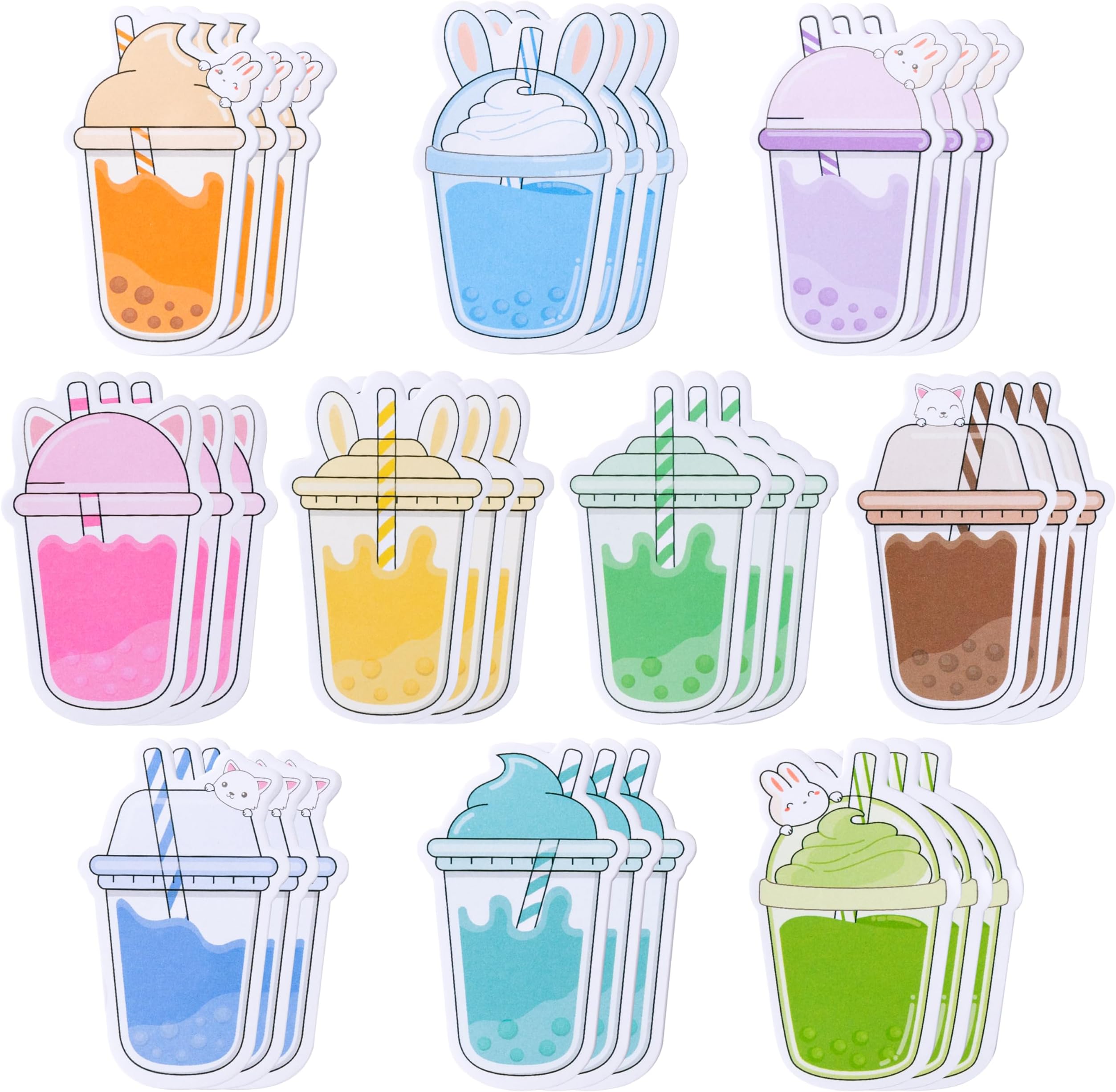 Amazon.com : Xqumoi 30 Pack Bubble Tea Sticky Notes, Total 600 Sheets ...