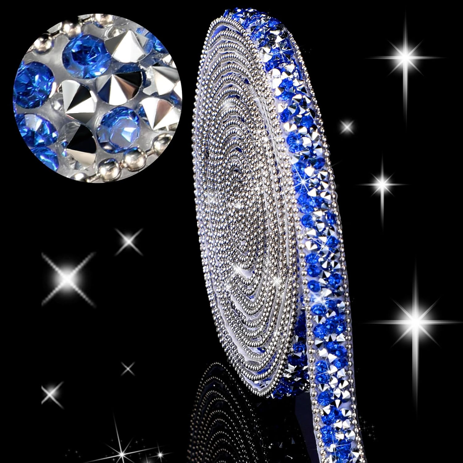 Amazon.com: 3 Yards Resin Rhinestone Ribbons Self Adhesive Diamond ...