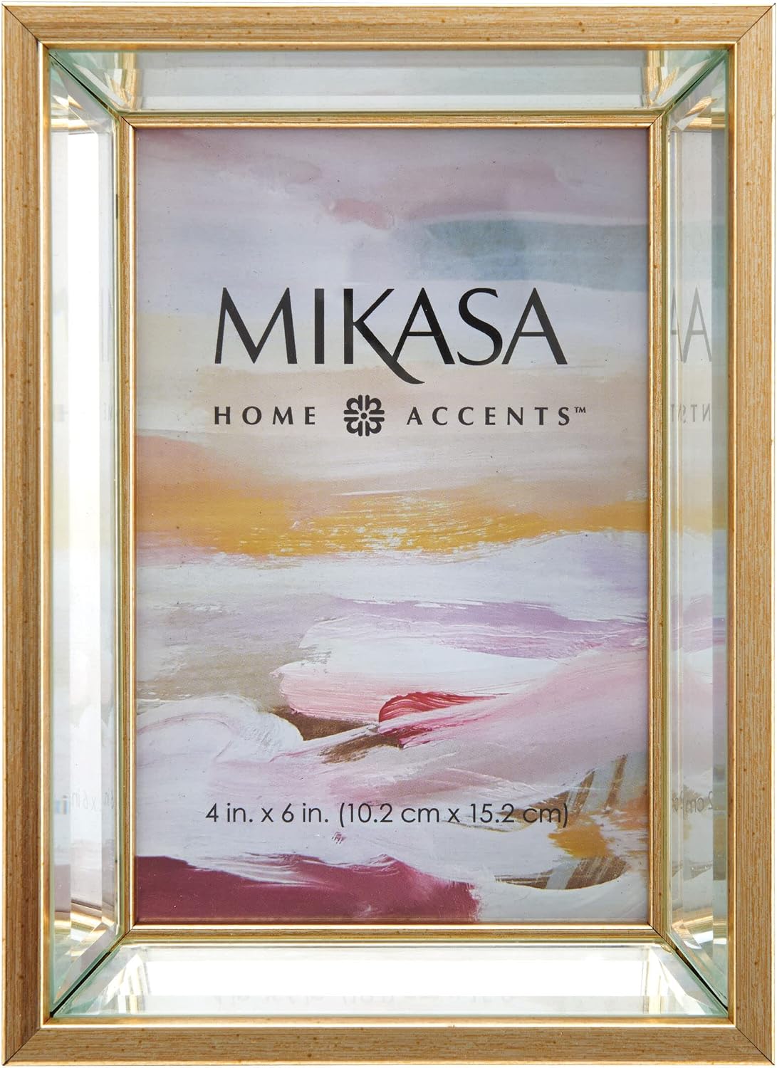 Amazon.com - Mikasa Mirror Photo Frame, Displays one 4 x 6 Photo, Gold ...