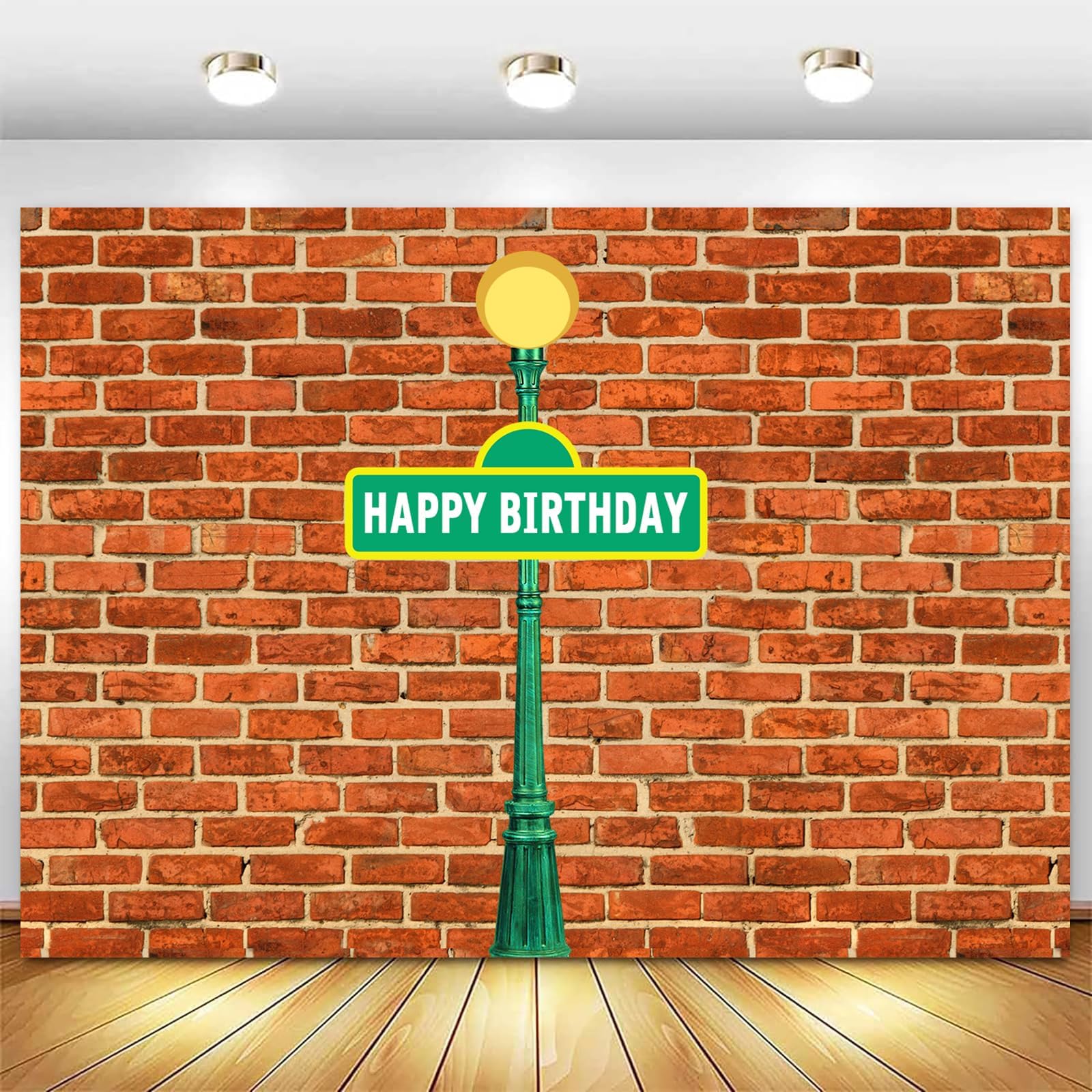 Amazon.com : Christmas Brick Wall Theme Decoration Supplies Extra Large ...
