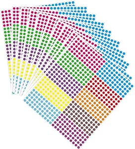 5500Pcs Dot Stickers, Coloured Dot Stickers, 6mm Sticky Dots, Round ...