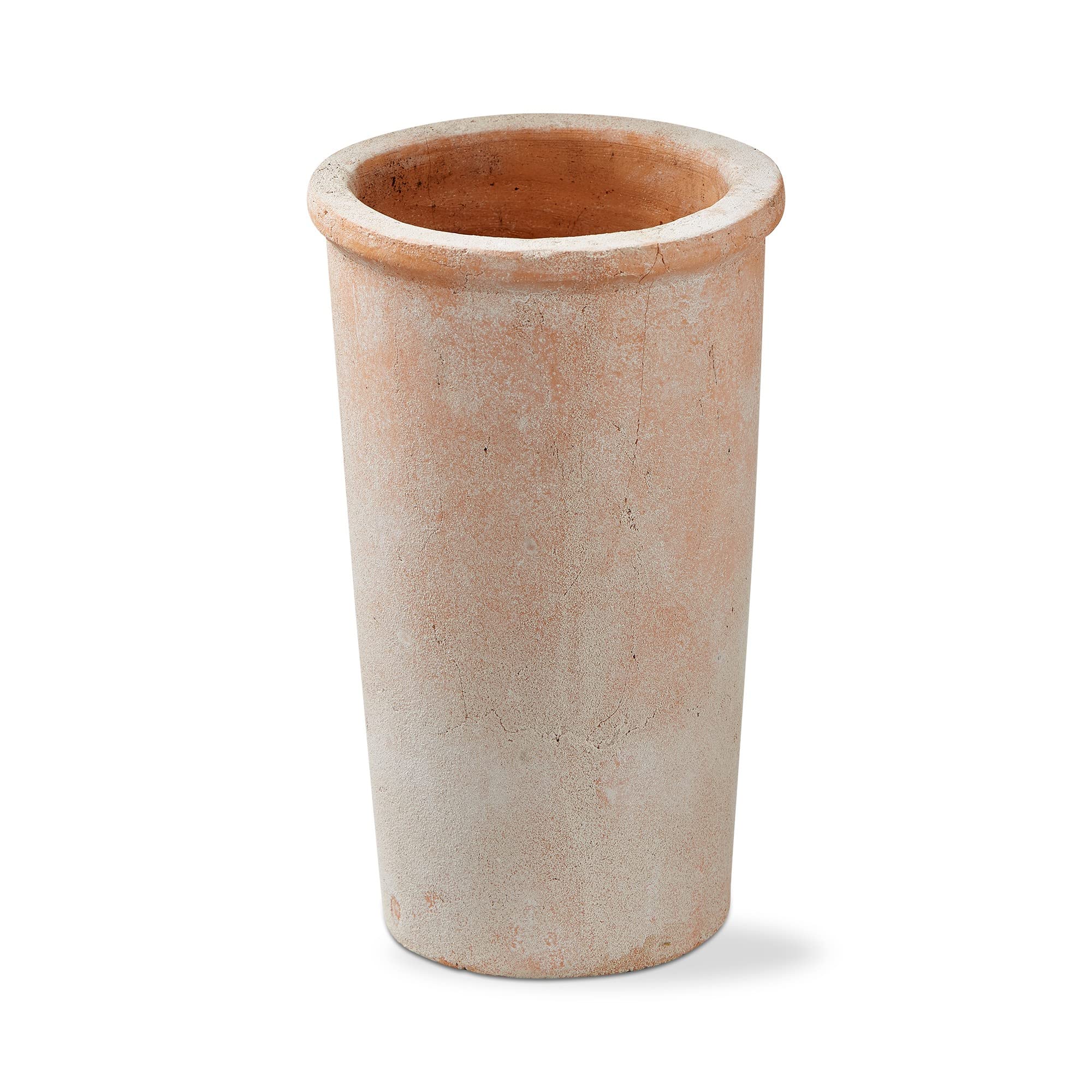 Amazon.com : tag Baja Whitewashed Terracotta Tall Planter Medium, 5.7L ...