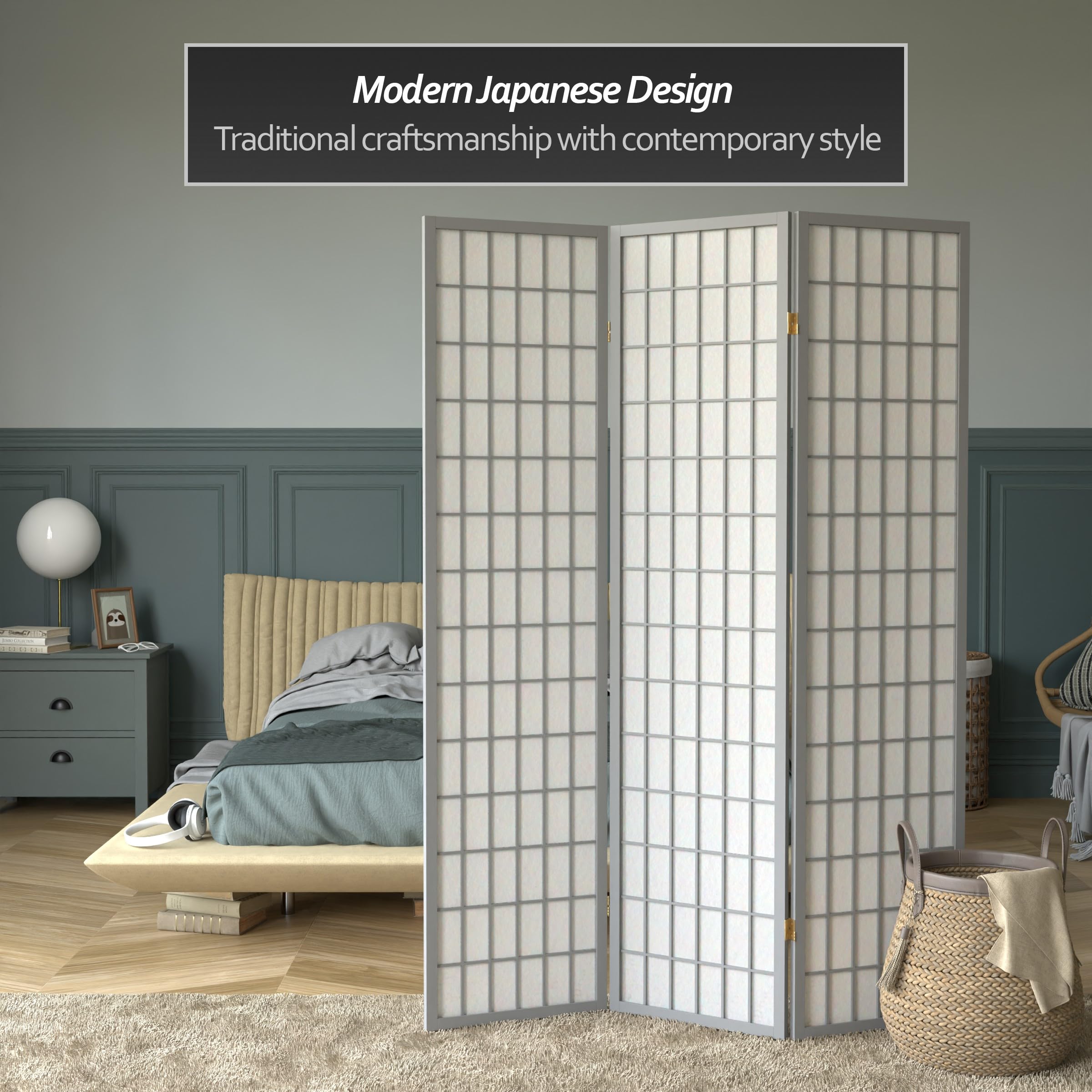 Snapklik.com : 6 Ft Tall Window Pane-Special Edition-Grey-3 Panels Room ...