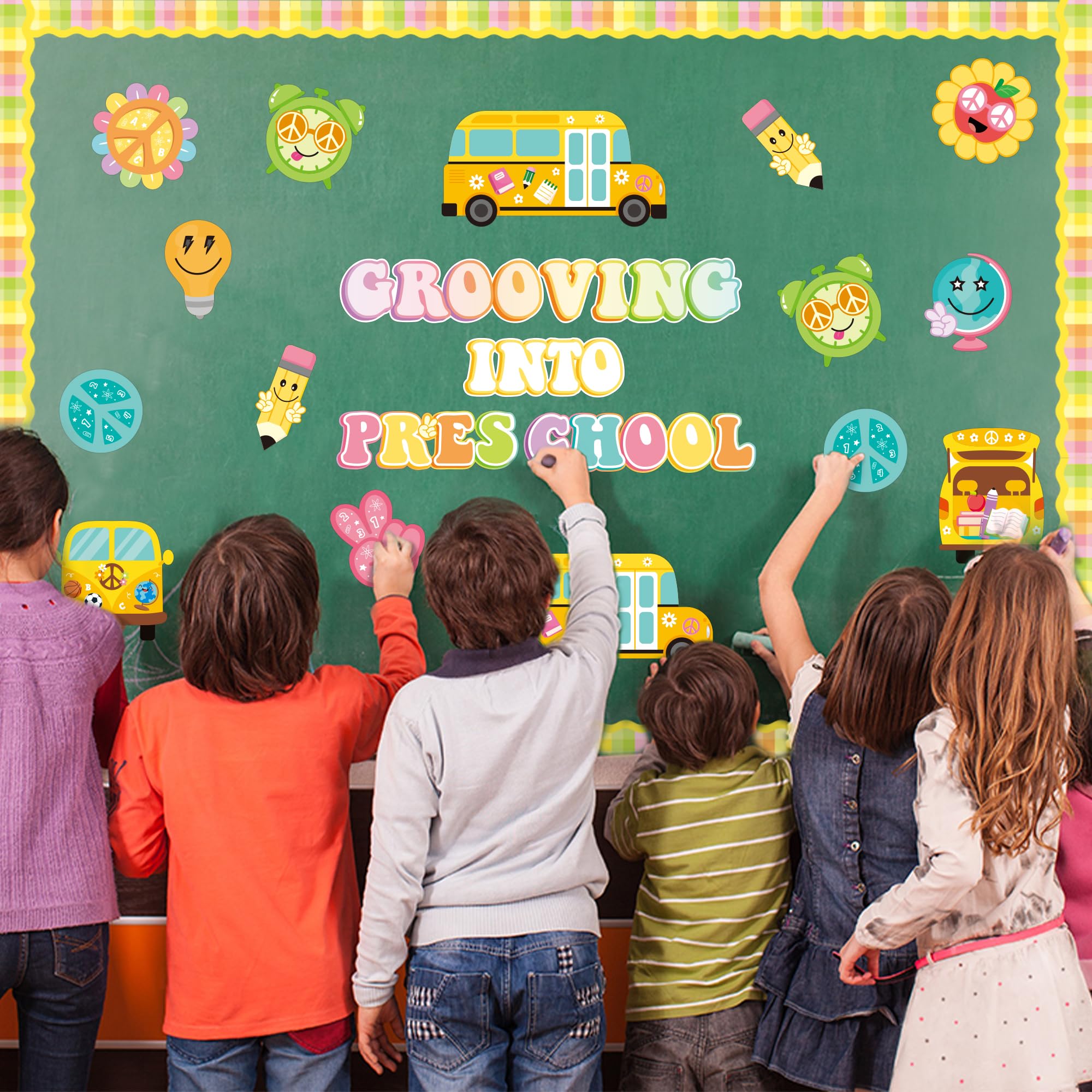 Snapklik.com : Retro Grooving Into Preschool Bulletin Board Decorations ...