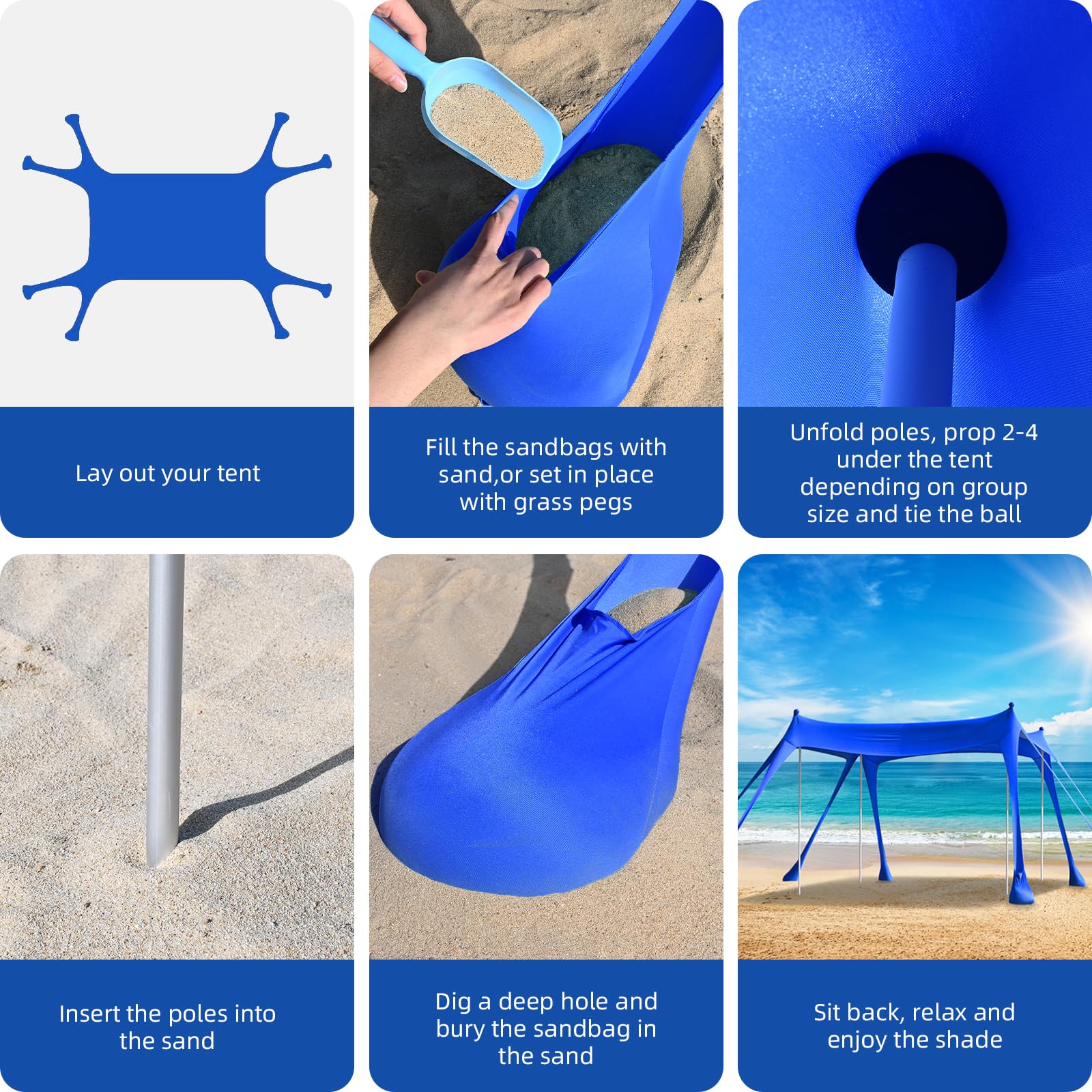 Snapklik.com : Wegitcs Beach Tent Camping Sun Shelter
