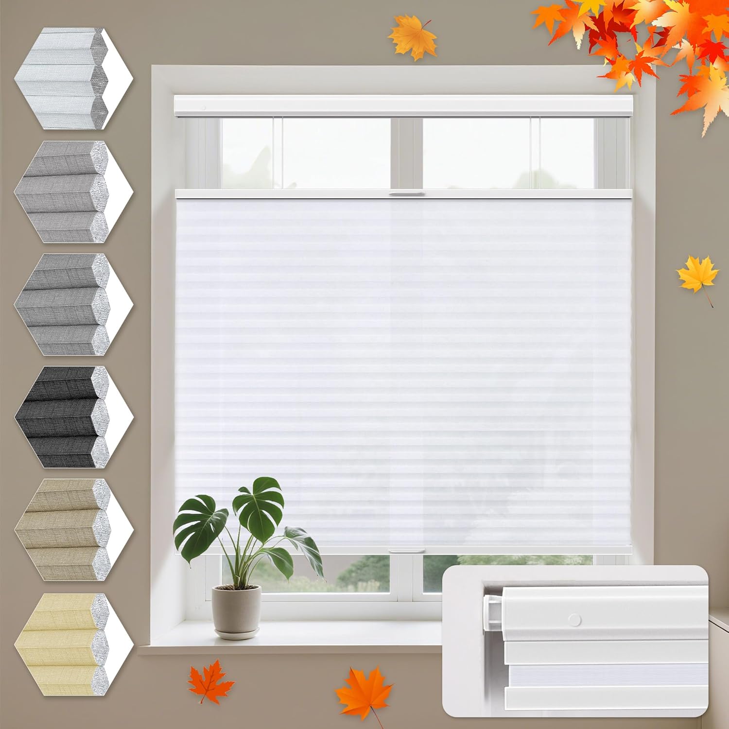 Amazon.com: Allesin Zen No Drill No Tools Top Down Bottom Up Cellular ...