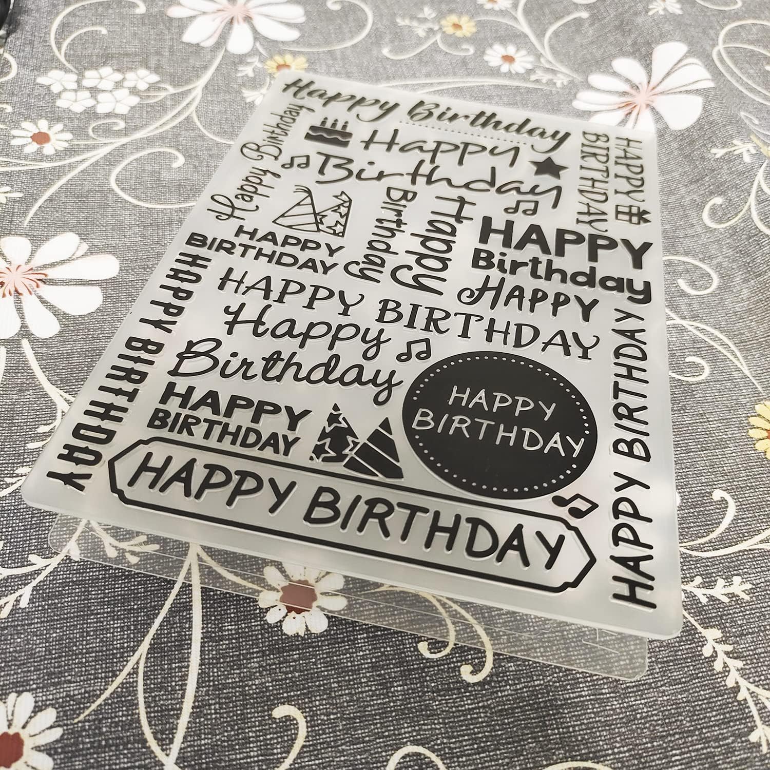 Buy Happy Birthday Cake Embossing Folder for Scrapbook DIY Album Card ...