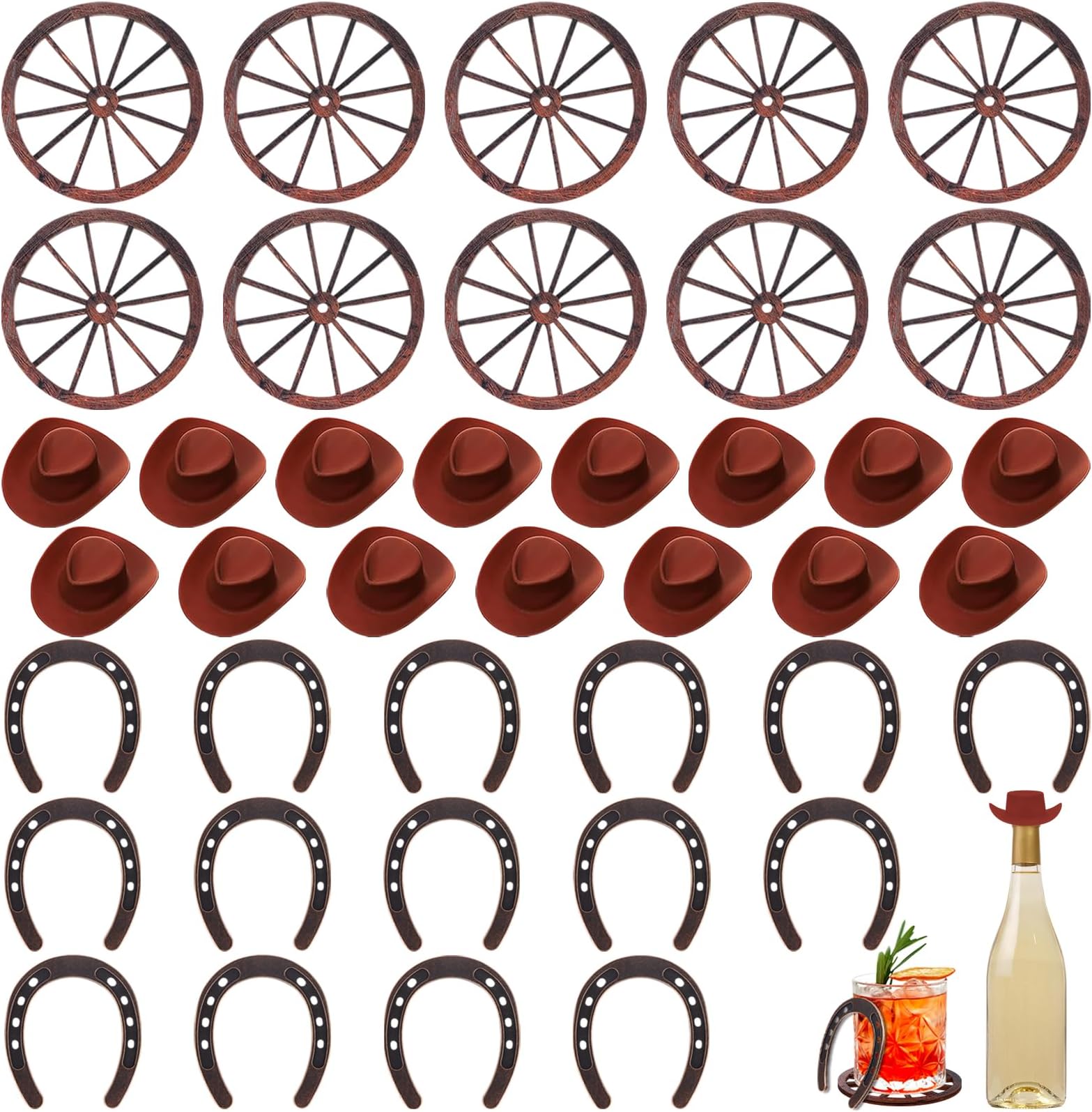 Amazon.com: Junkin 24 Pcs Western Theme Party Decorations Birthday ...