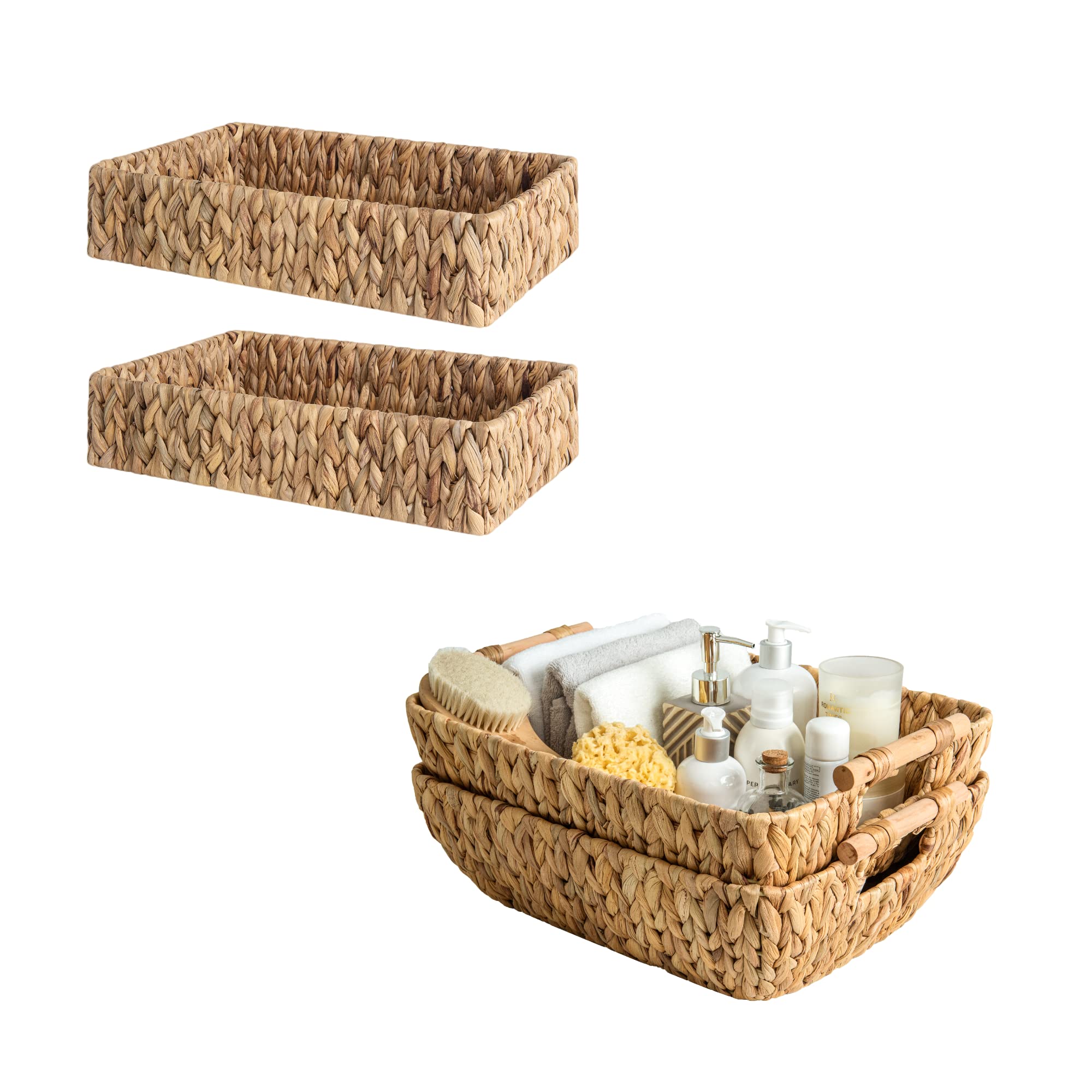 Amazon.com: StorageWorks Water Hyacinth Storage Baskets : Home & Kitchen