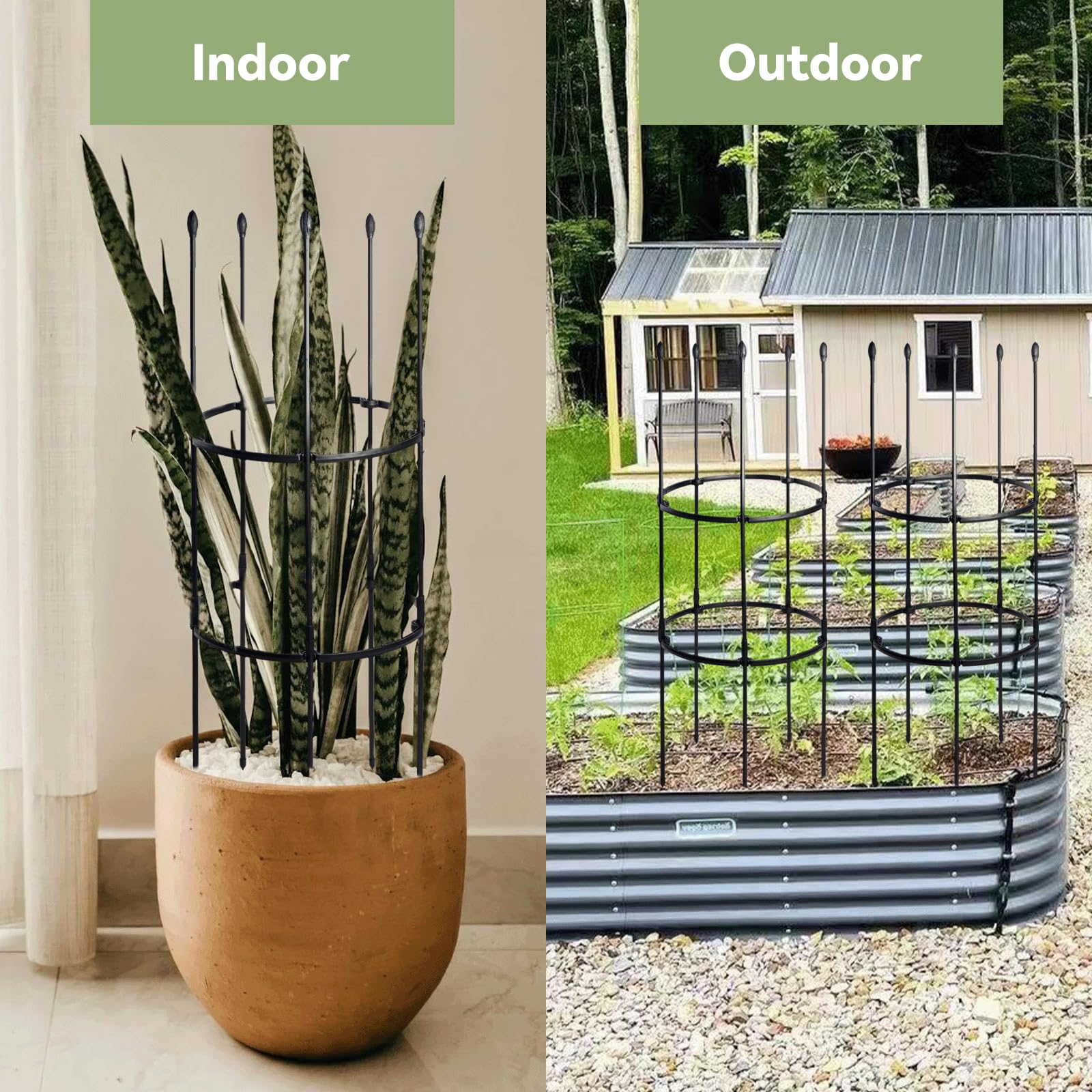 Snapklik.com : 3 Pack Tomato Cage, 47"" Plant Stakes Tomato Cages Plant ...