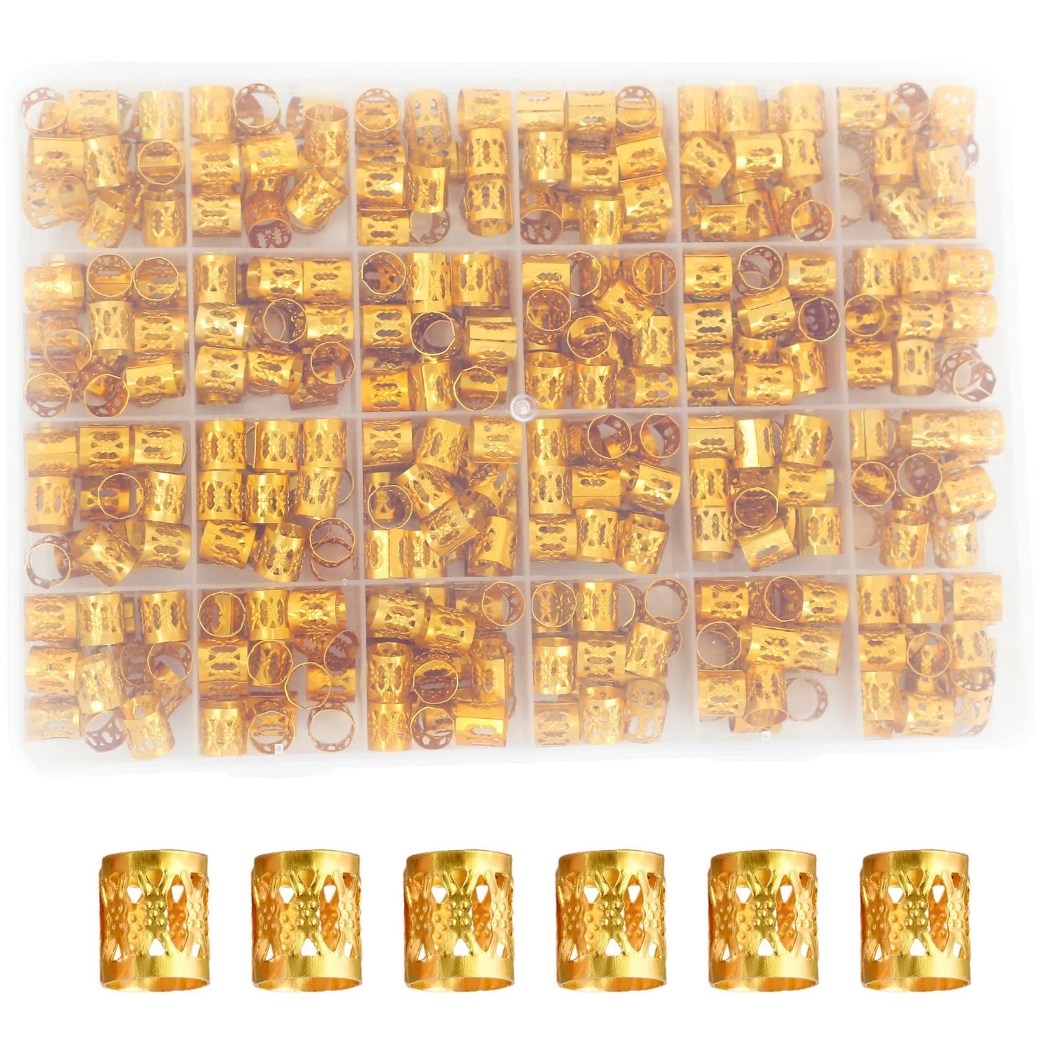 Amazon.com : Loceast 400PCS Gold Hair Clips Hair Jewelry Aluminum ...