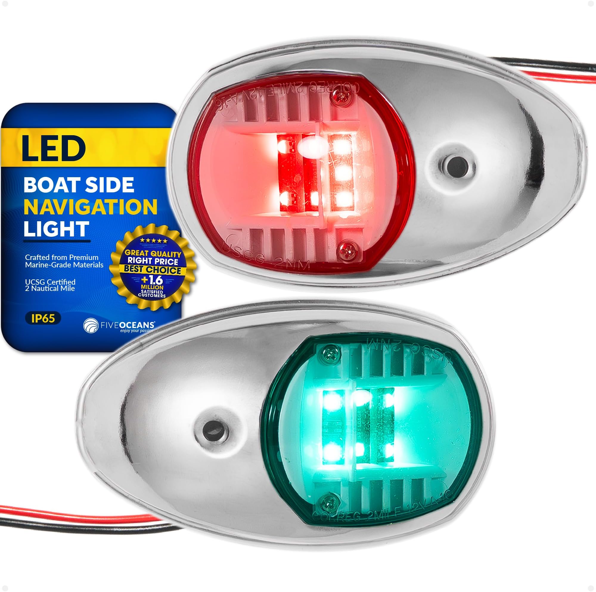 Amazon.com: Linkstyle 2pcs LED Boat Marine Navigation Light,Red and ...
