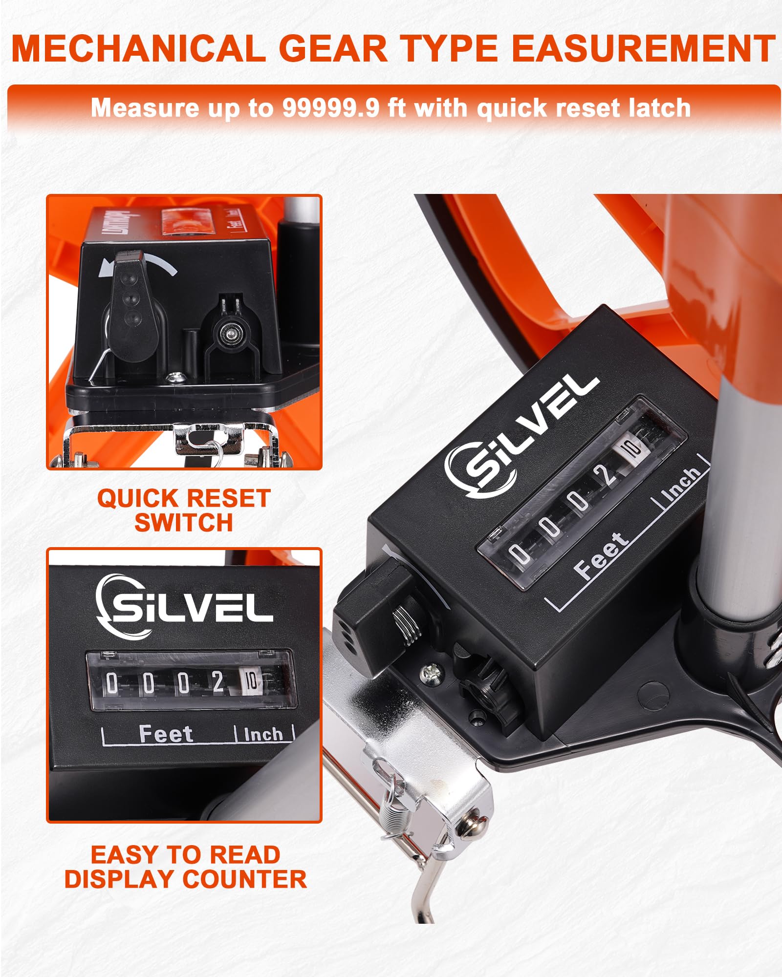 Snapklik.com : Measuring Wheel In Feet And Inches, 12in Foldable ...