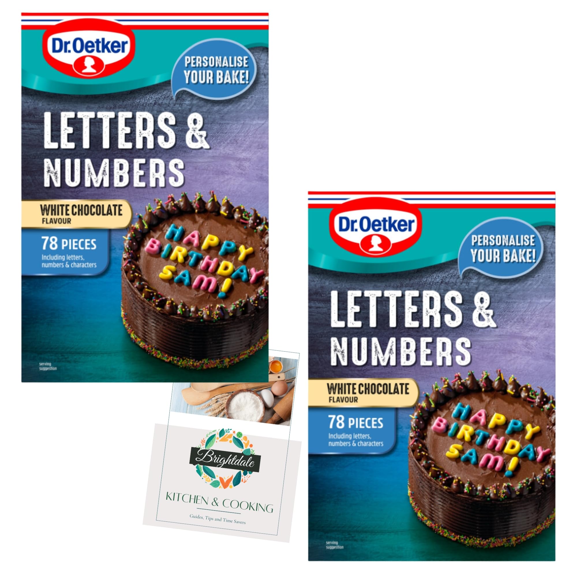 Edible Alphabet Cake Decoration Bundle with Dr Oetker Chocolate Letters ...