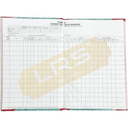 LRS Form B - Wages Register - Under Ease of Compliance to Maintain ...