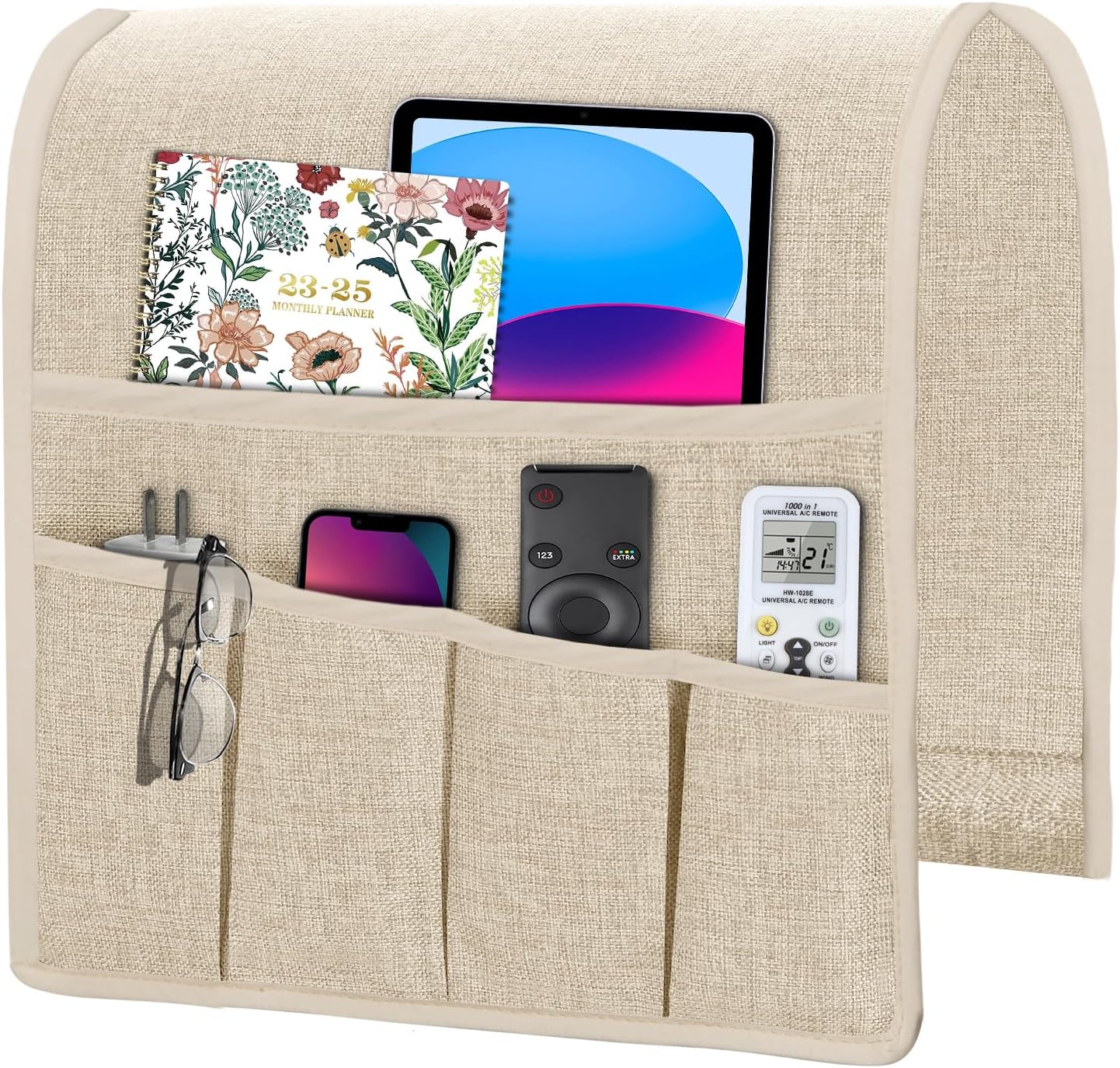 Amazon.com: Joywell Macrame Couch Caddy Boho Chair Arm Caddy Ivory Sofa ...