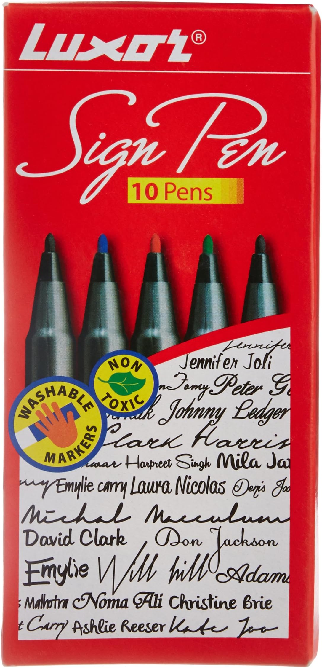 Luxor Sign Pens, Black - Pack Of 10, Fine Point : Amazon.in: Office ...