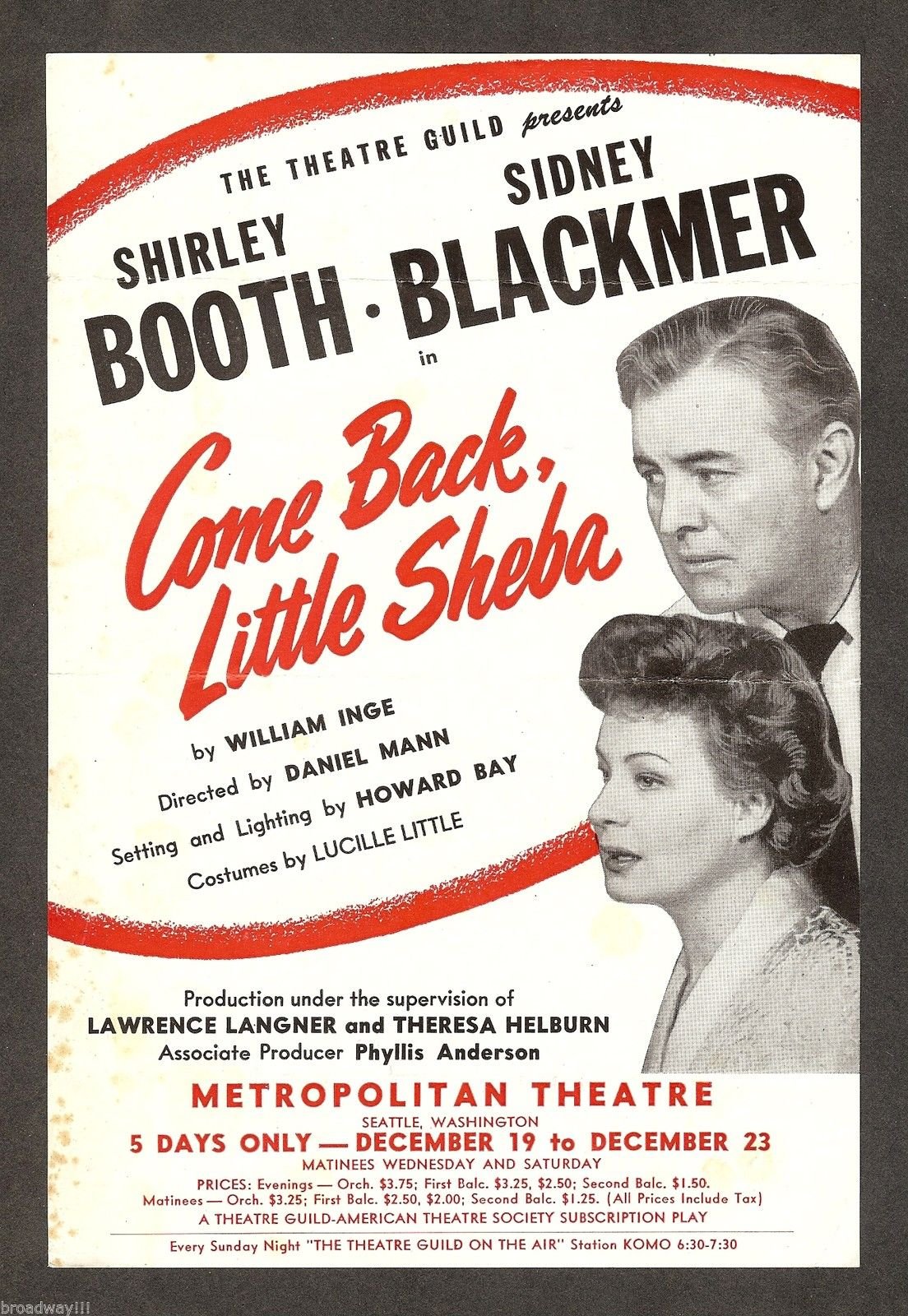 Shirley Booth Come Back Little Sheba