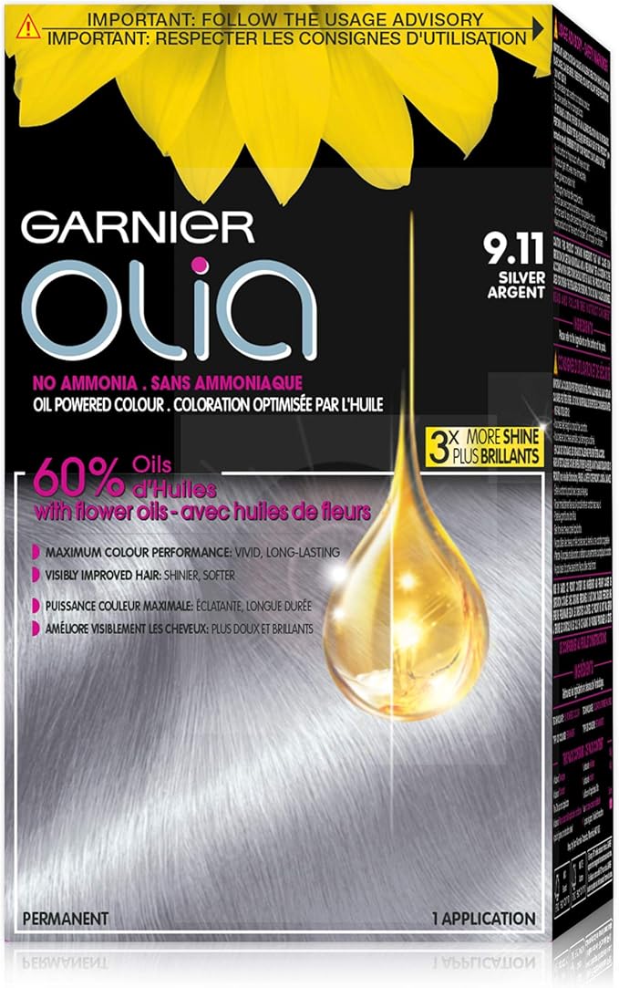 Garnier Olia 9.11 Silver Ammonia-Free Permanent Hair Color