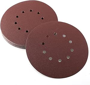 Slibeskiver 225 mm velcro 10 hul excentrisk sandpapir slibepapir korn ...